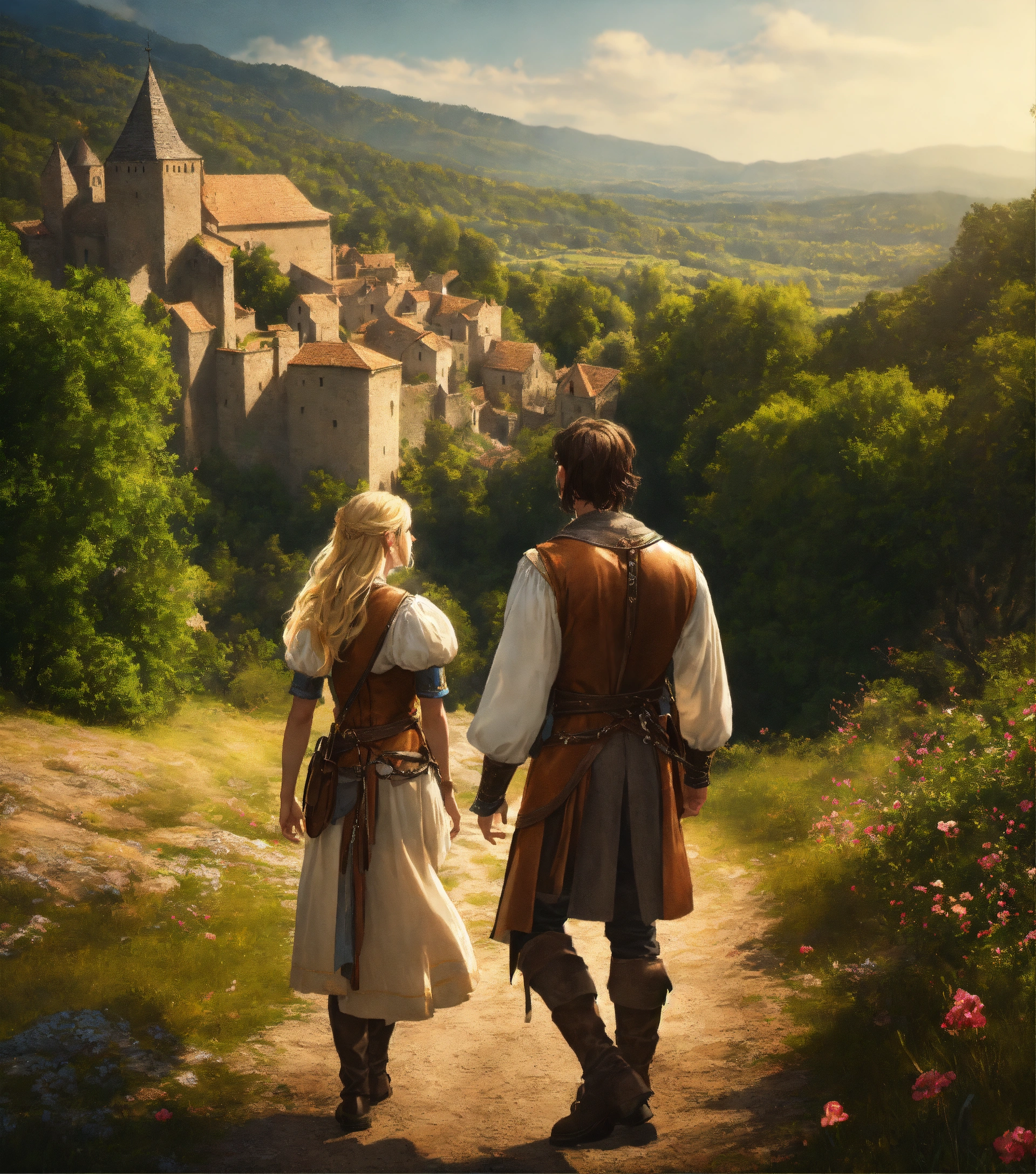 Lexica - An epic fantasy scene featuring medieval french young man ...