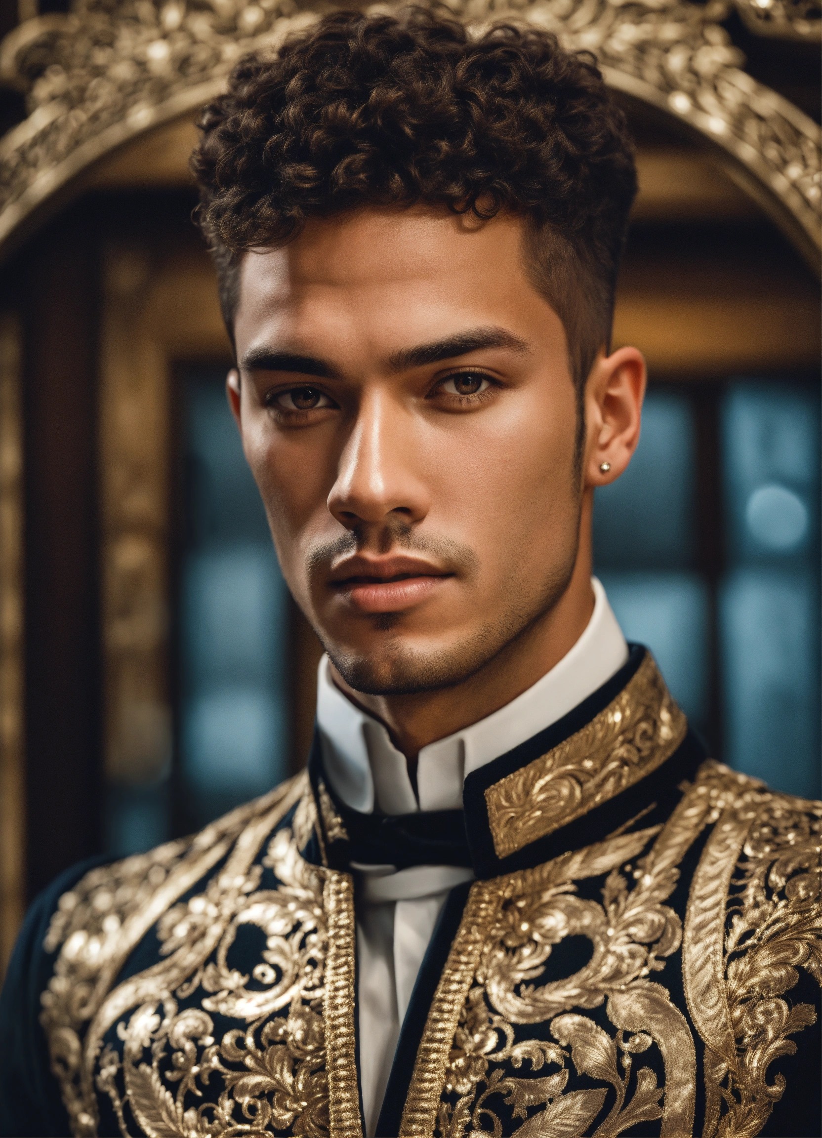 Lexica - Handsome hot mulatto man with light brown eyes, with short ...