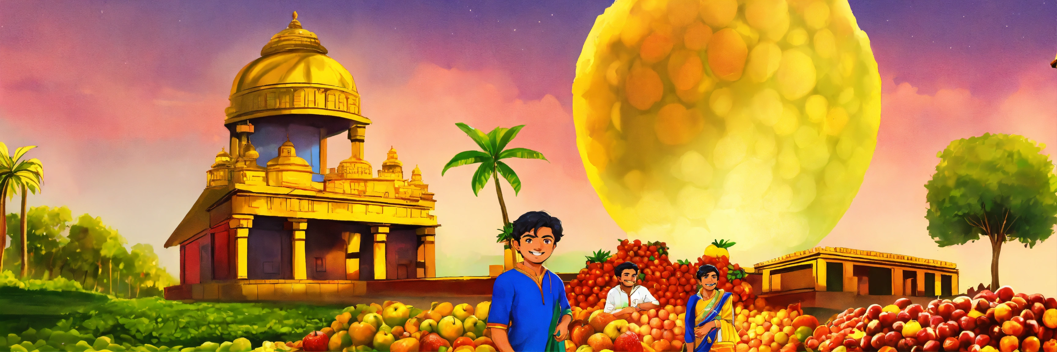 Lexica - A happy and content Ravi with his relatives, enjoying the ...