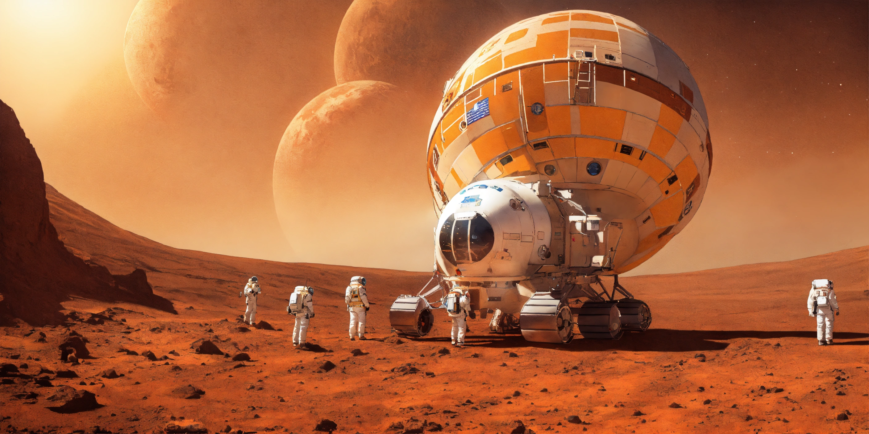 Lexica - Descent Module Of Interplanetary Space Station And Astronauts ...