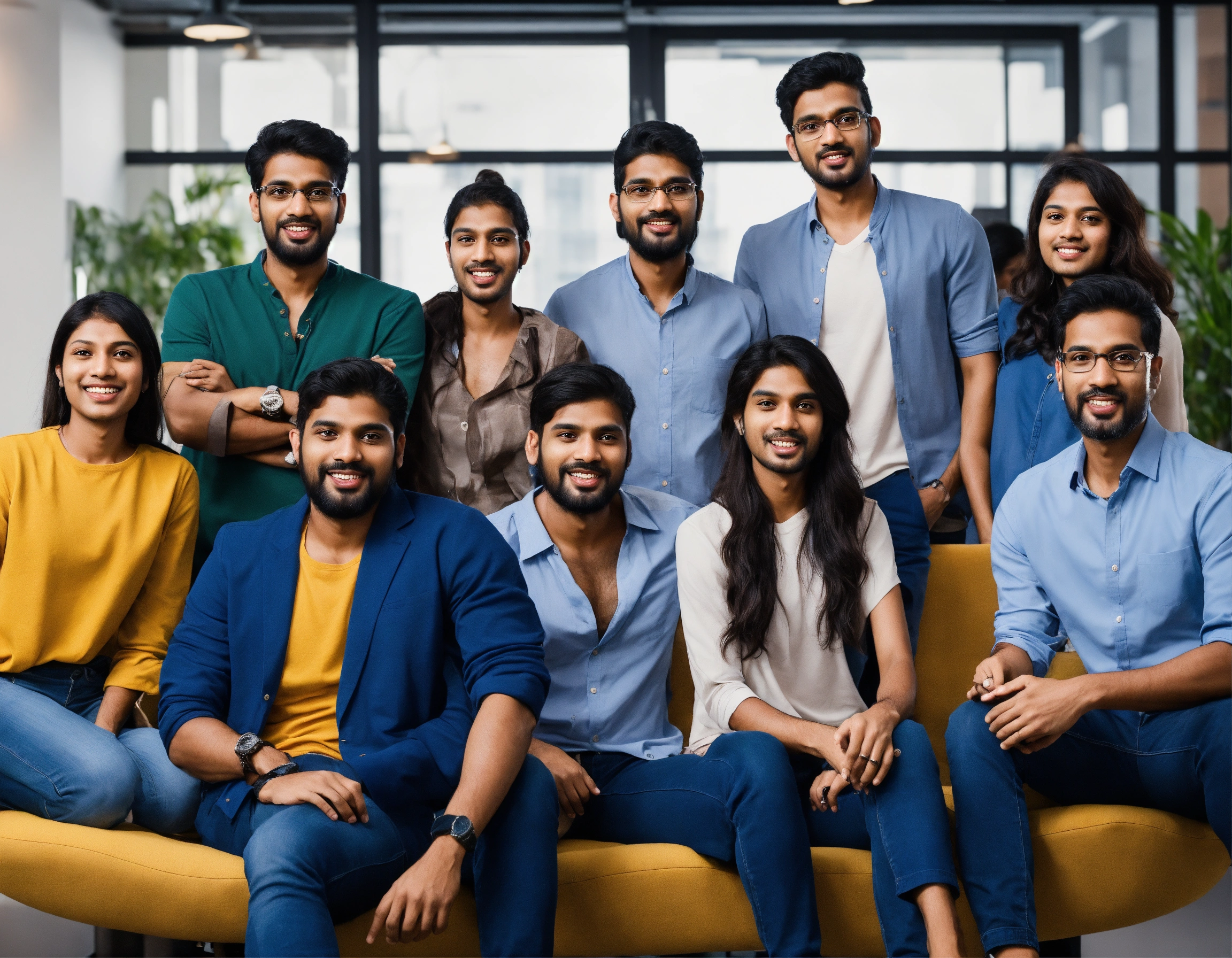 Lexica - Ultra realistic group photo of a development agile team of 7 ...