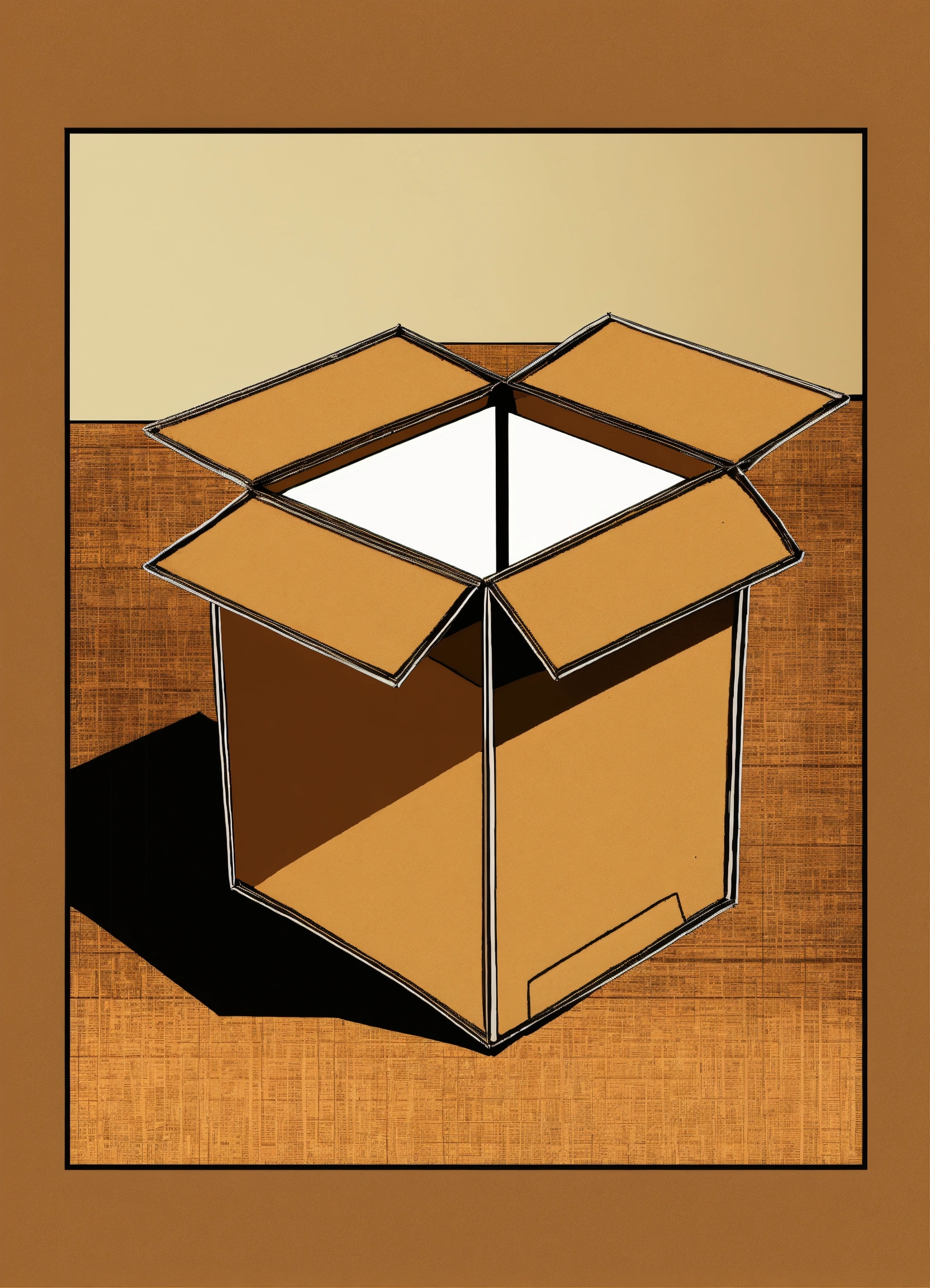 Lexica - Brown cardboard box, pop art