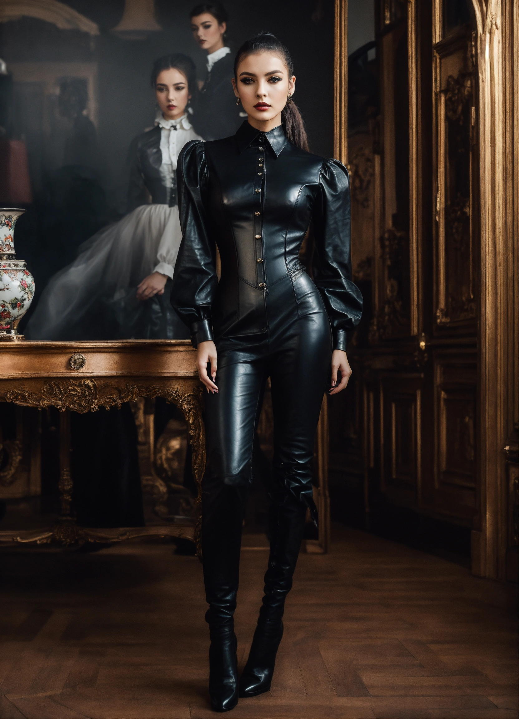 Lexica - Stunning french seductress woman fashion model, brunette ...