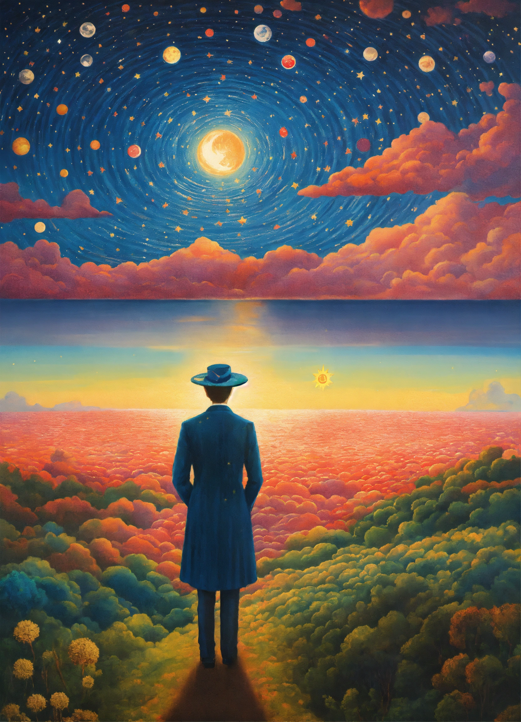 Lexica - Alternate universe, duality of nature, stars painted rene ...