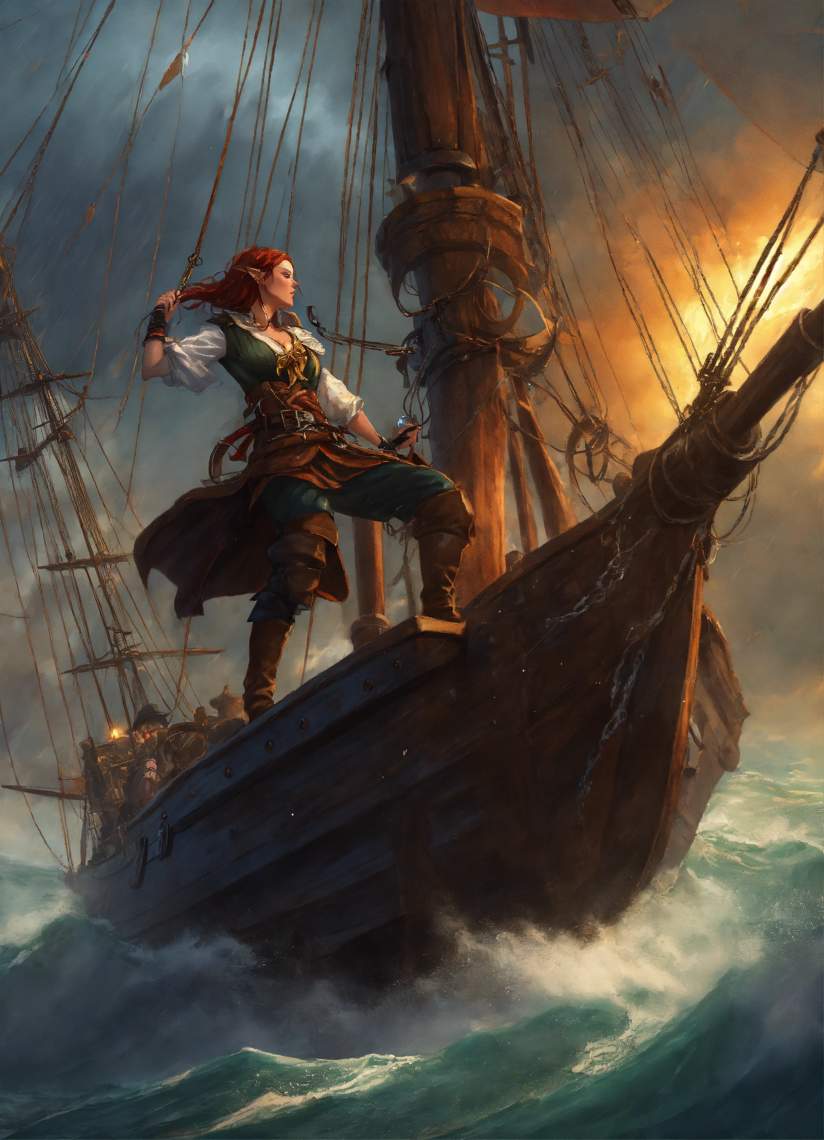 Lexica - A dirty female wood elf pirate captain struggles to hold onto ...