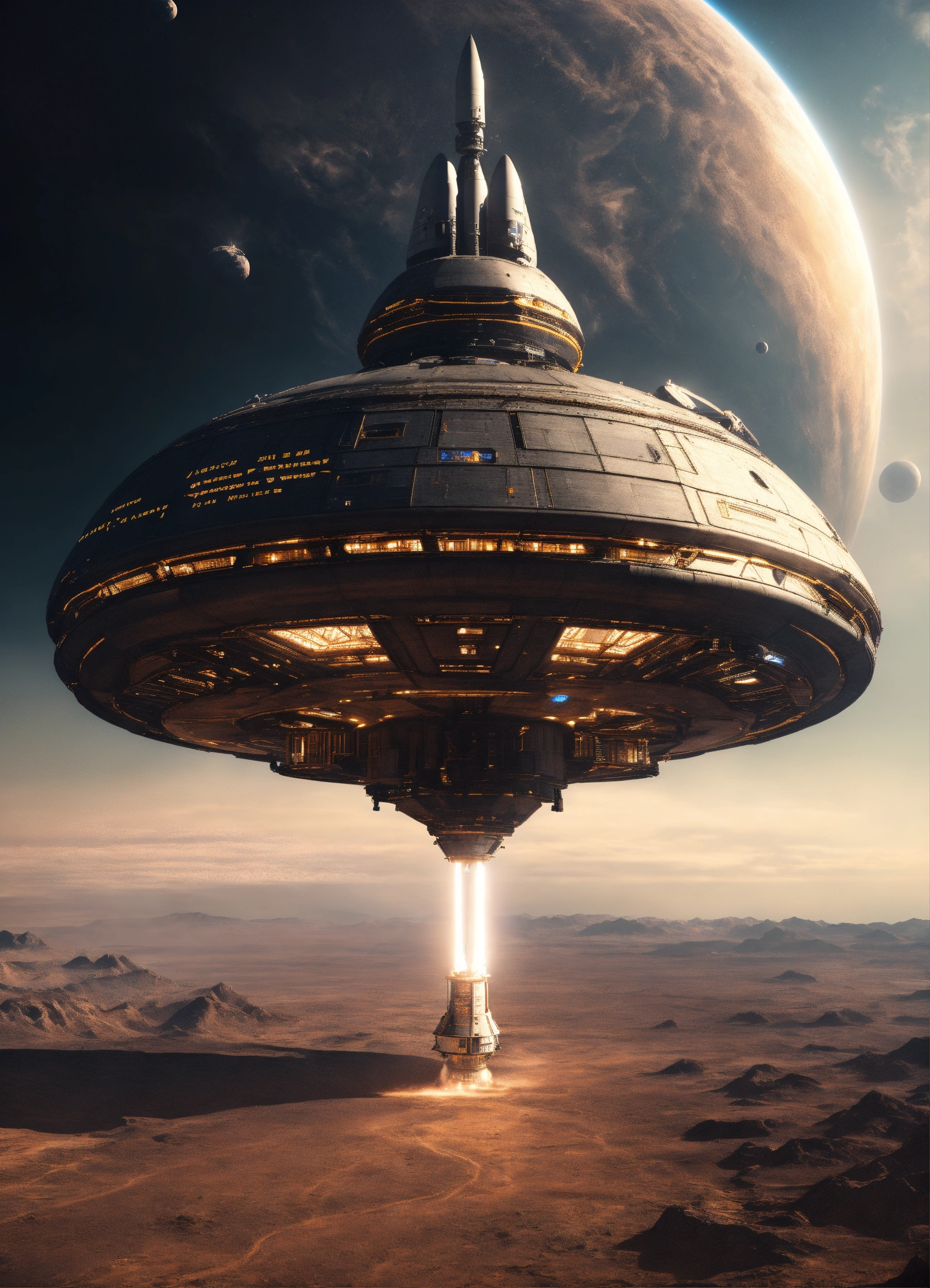 Lexica - Ultra realistic photo of a highly advanced spaceship