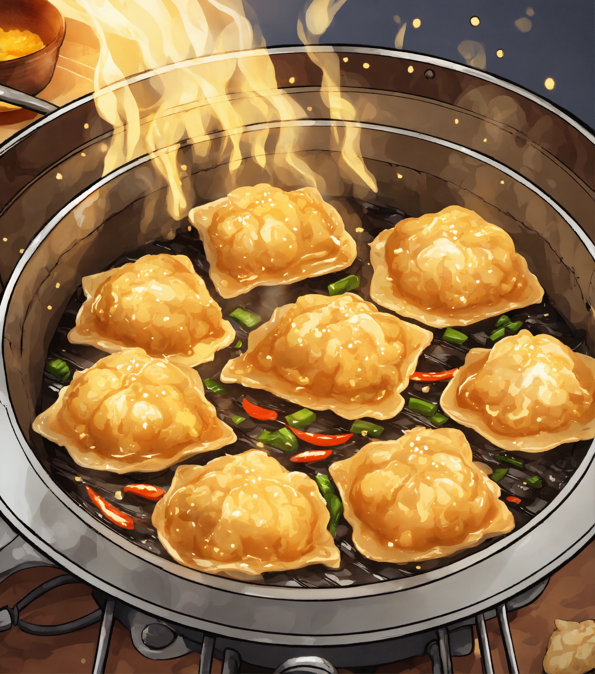 Lexica - A hilarious cartoon illustration of irregular oblong Fried ...