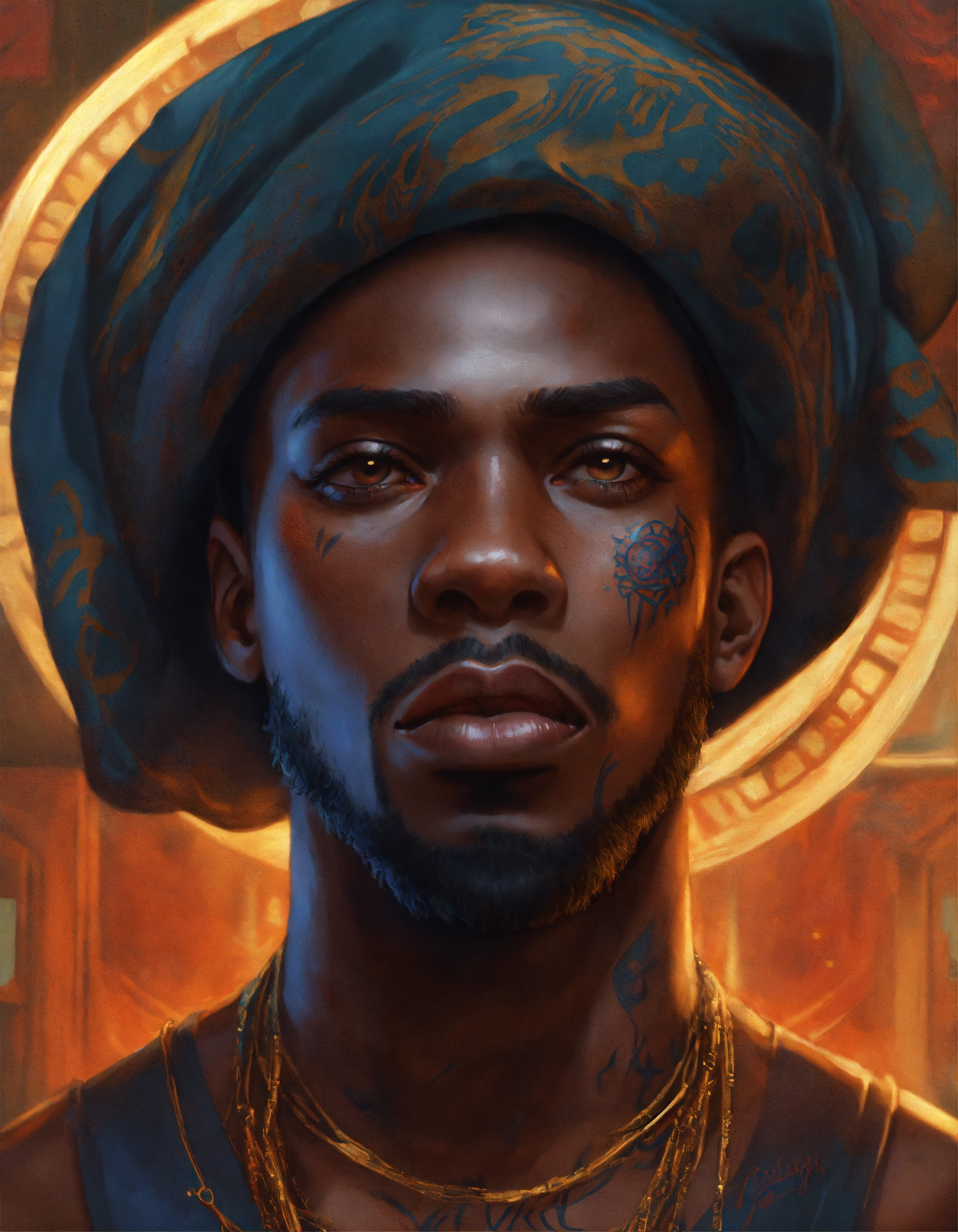 Lexica - African male thief, with scar across the face, scary looking ...