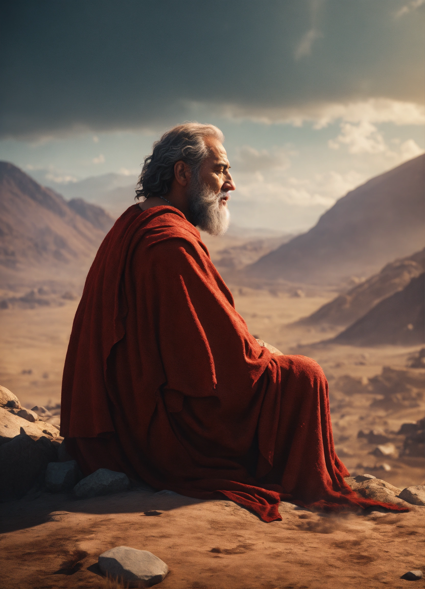 Lexica Moses Dying Alone Cinematic 8k