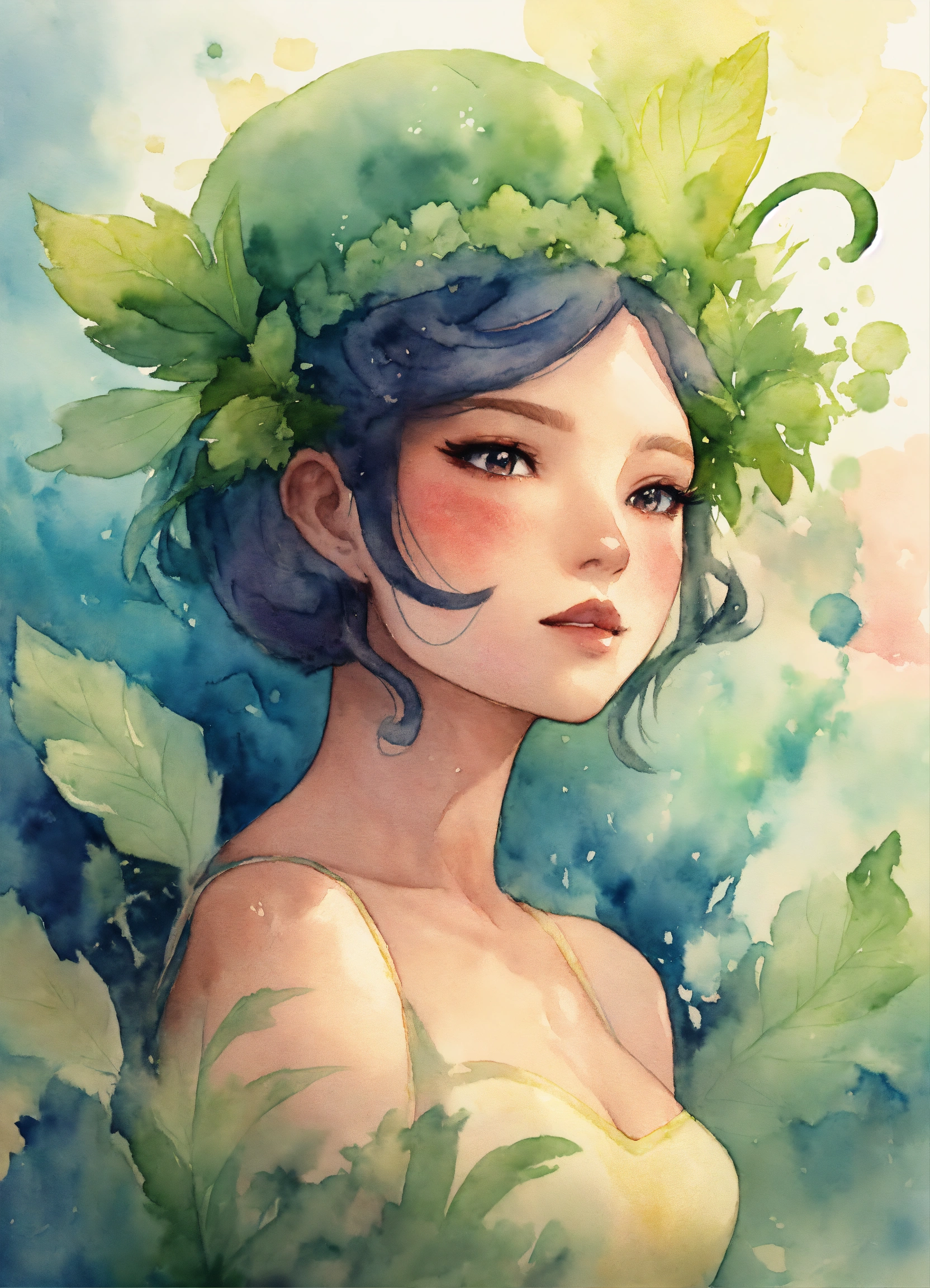 Lexica - The Oddish Pokemon, personified as a human princess with smoke ...