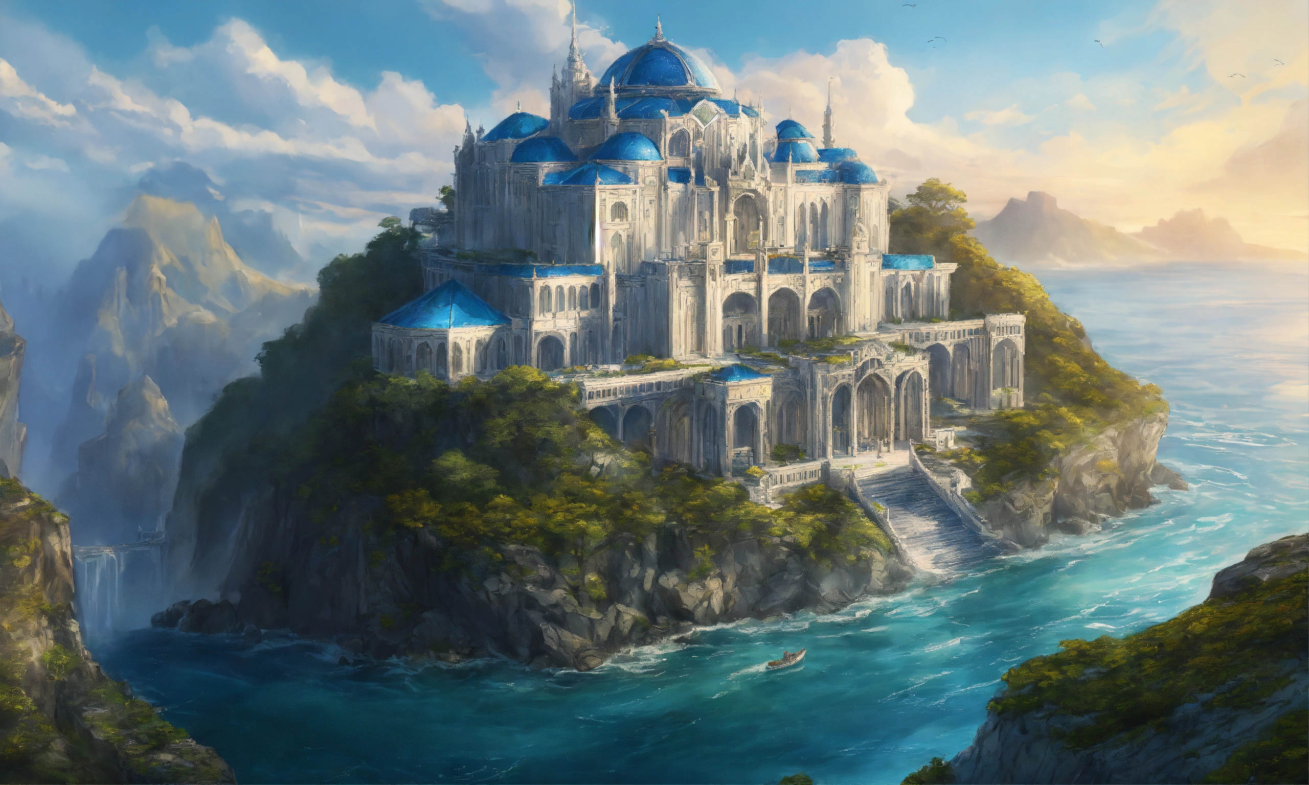 Lexica - Drawing of the full image of an elegant white high elf sci fi ...