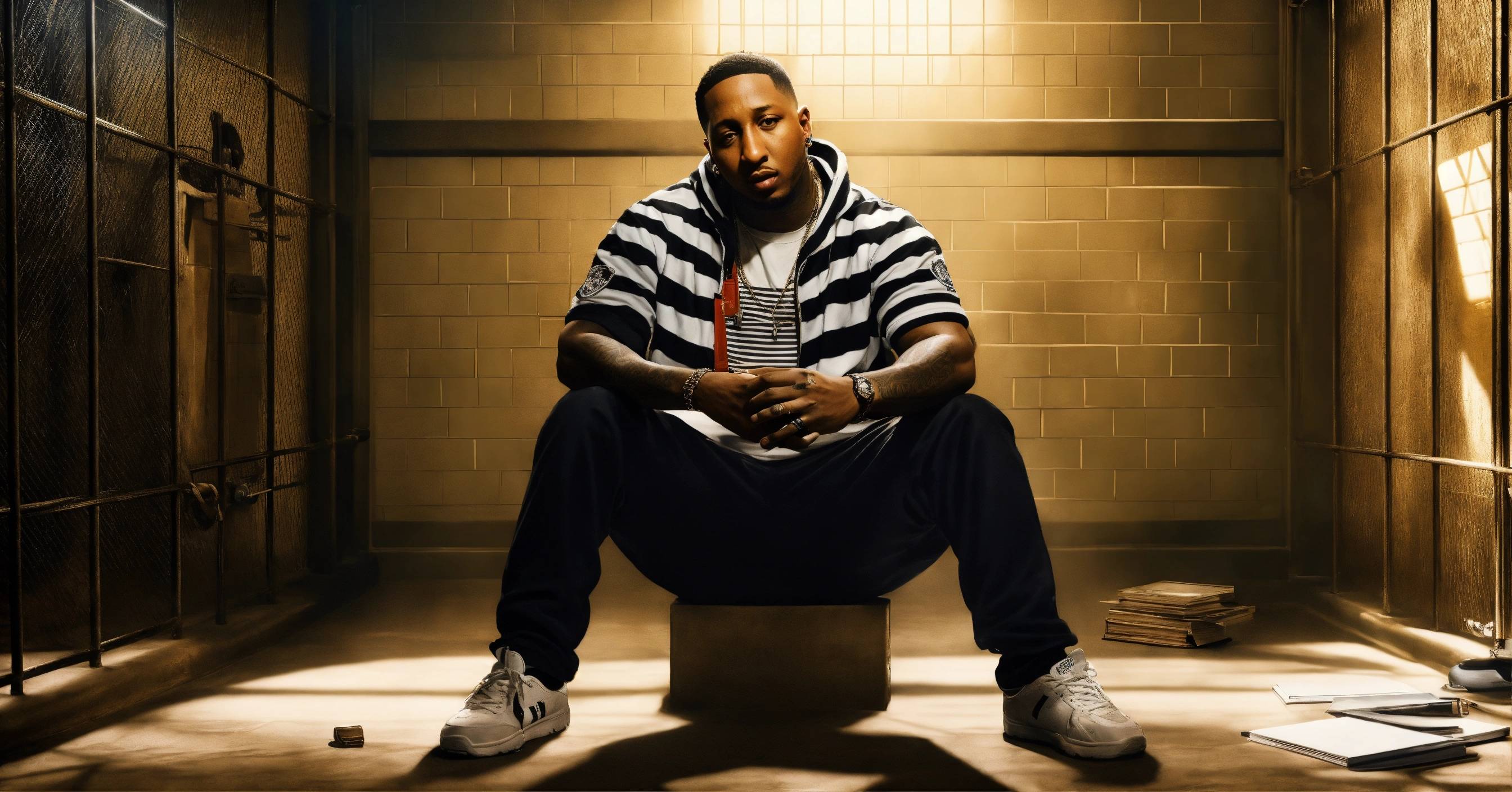 Lexica - Full body shot Pop art, hyperrealist portrait of rapper "Maino ...