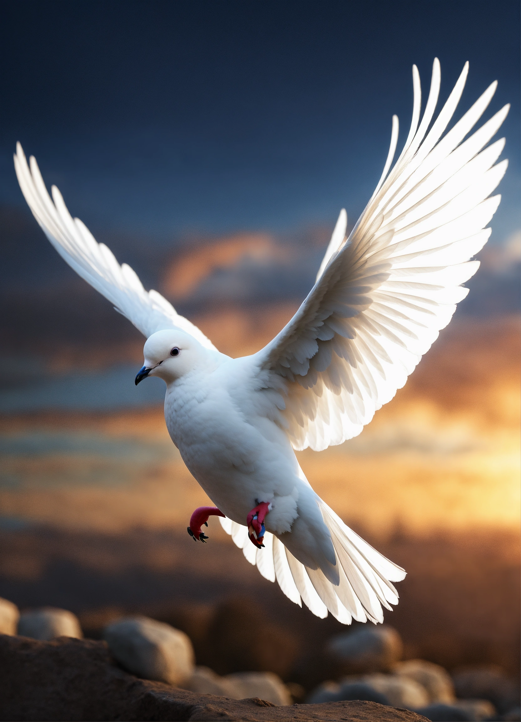 Lexica - White Dove Realistic Flying 8K