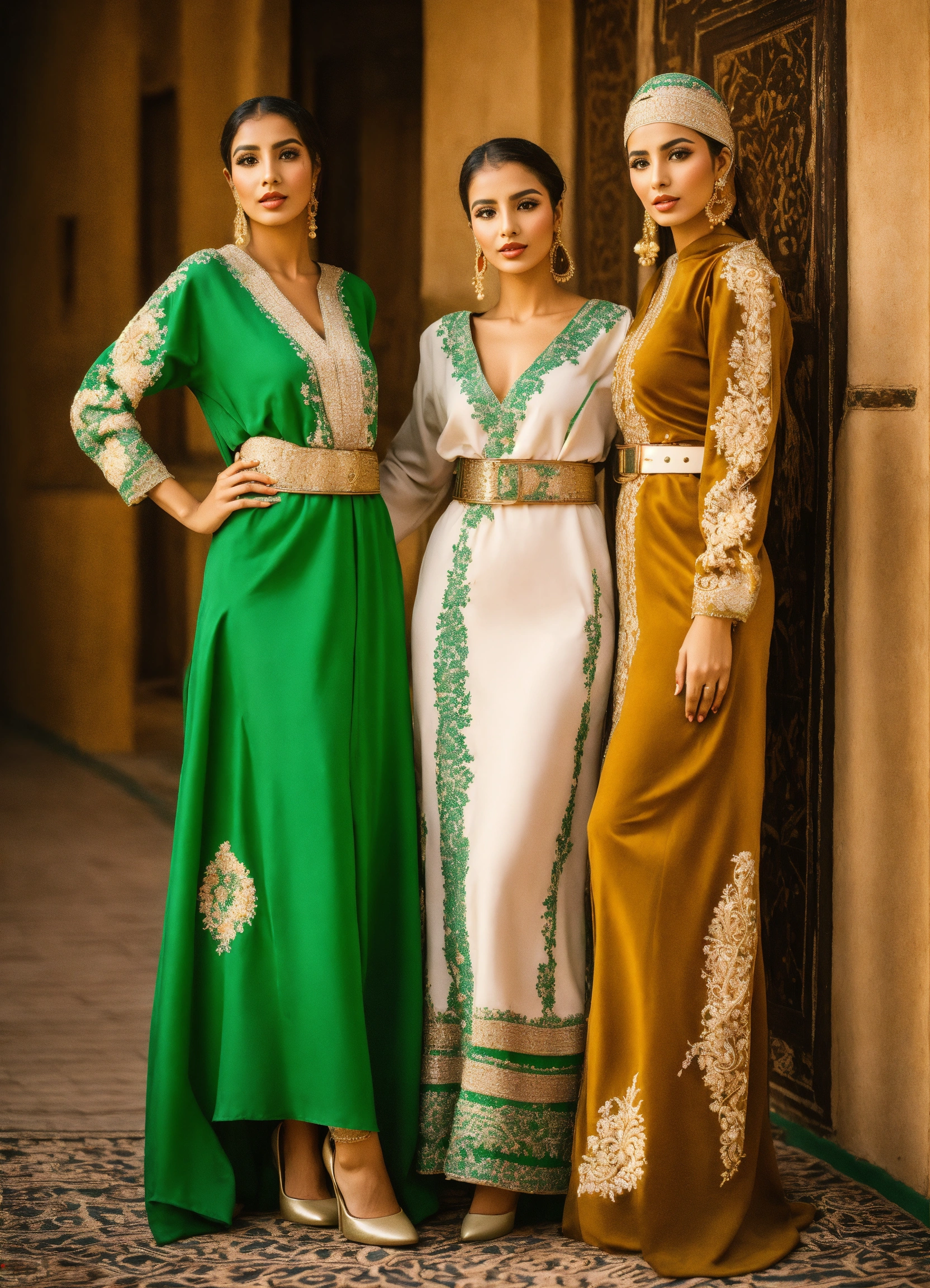 Lexica - Beautiful morrocan women wearing traditional morrocan kaftan ...