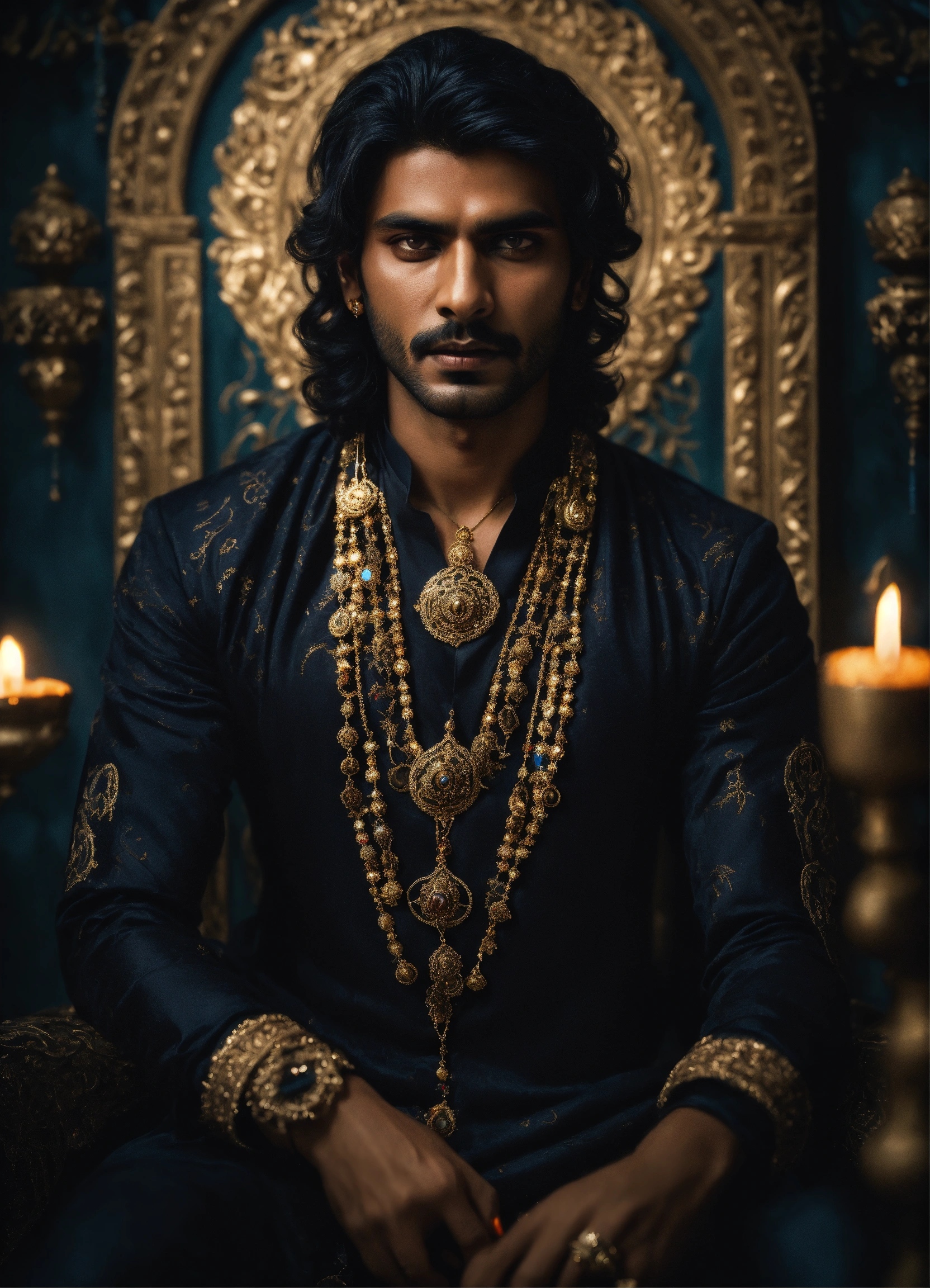 Lexica - Dark and cinematic fantasy portrait of a young and handsome ...