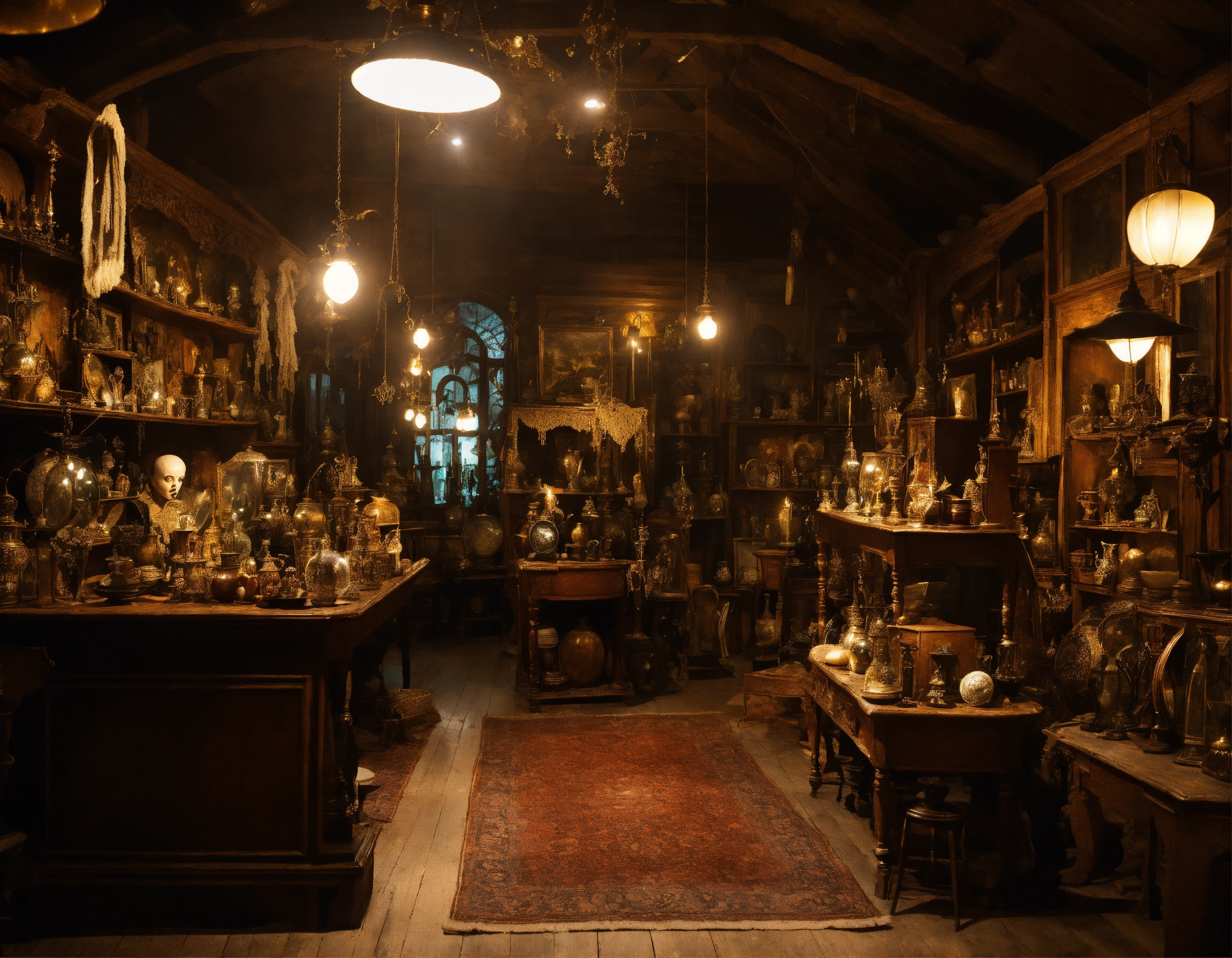 Lexica - Creepy antique shop, mysterious, magical, fantasy style