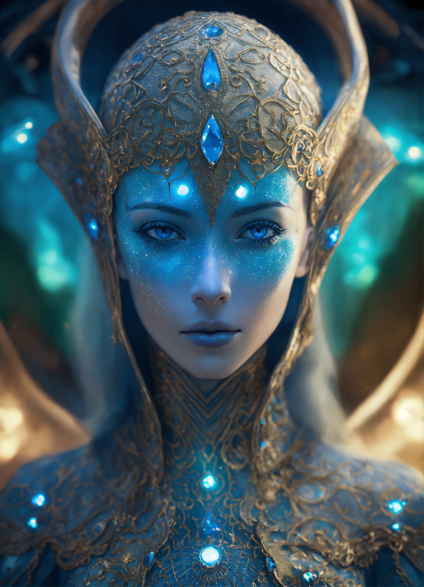 Lexica - Photo-realistic portrait of a Pleiadian Alien, characterized ...