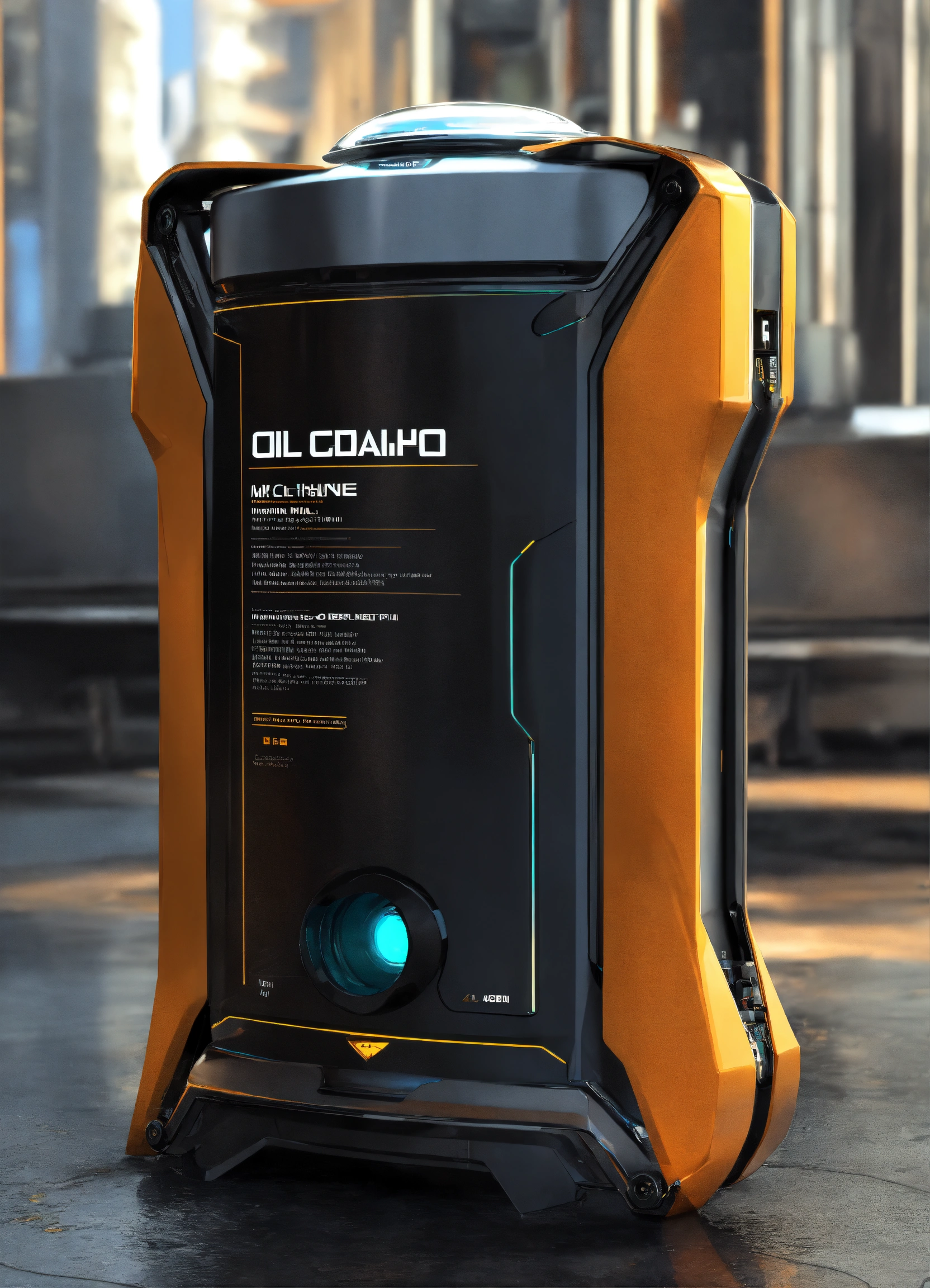 Lexica - Futuristic style machine oil canister {prompt} . sleek, modern ...