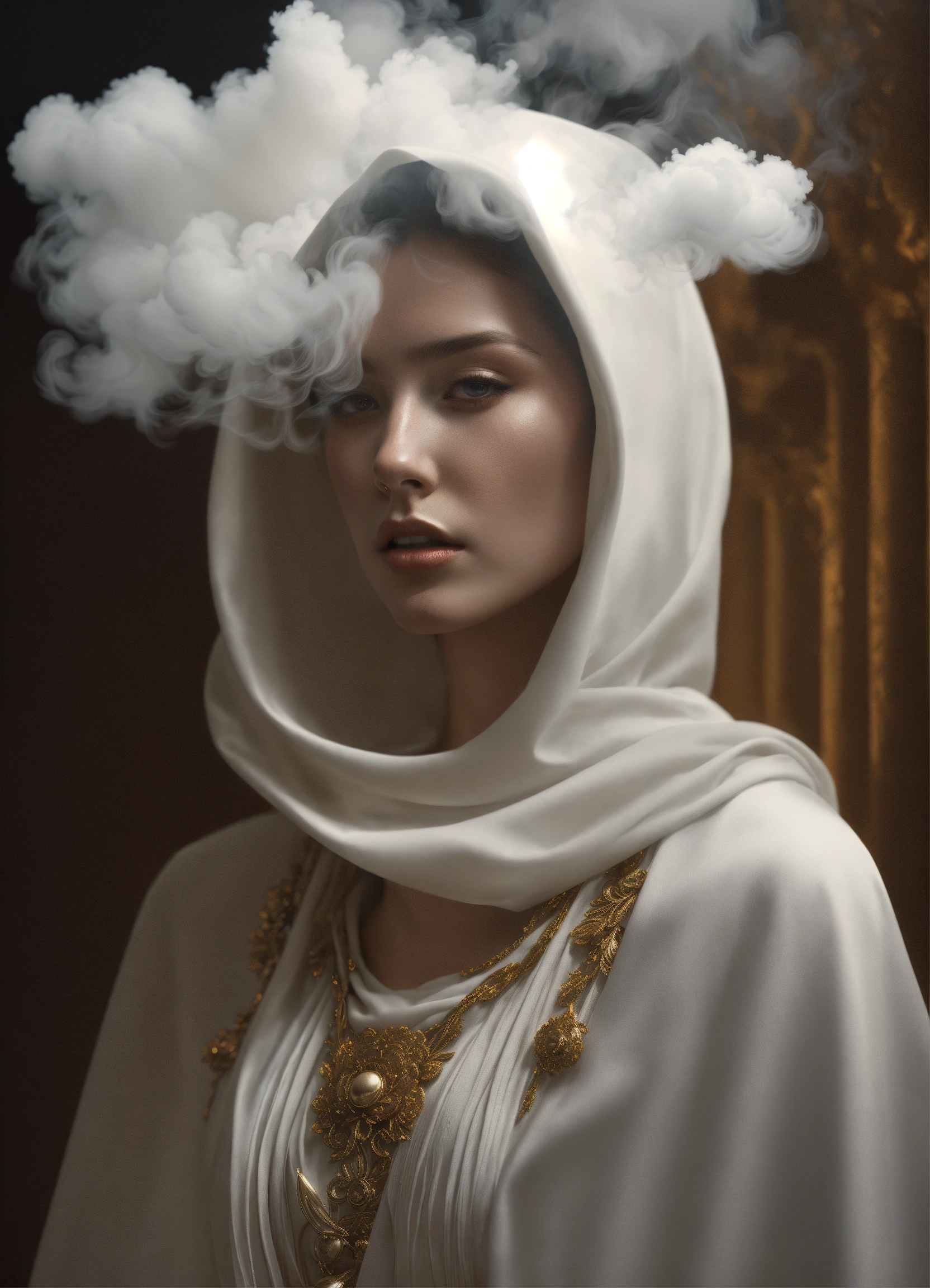 Lexica - Shrouded in veils, puffs of white smoke, high resolution, Hedi ...
