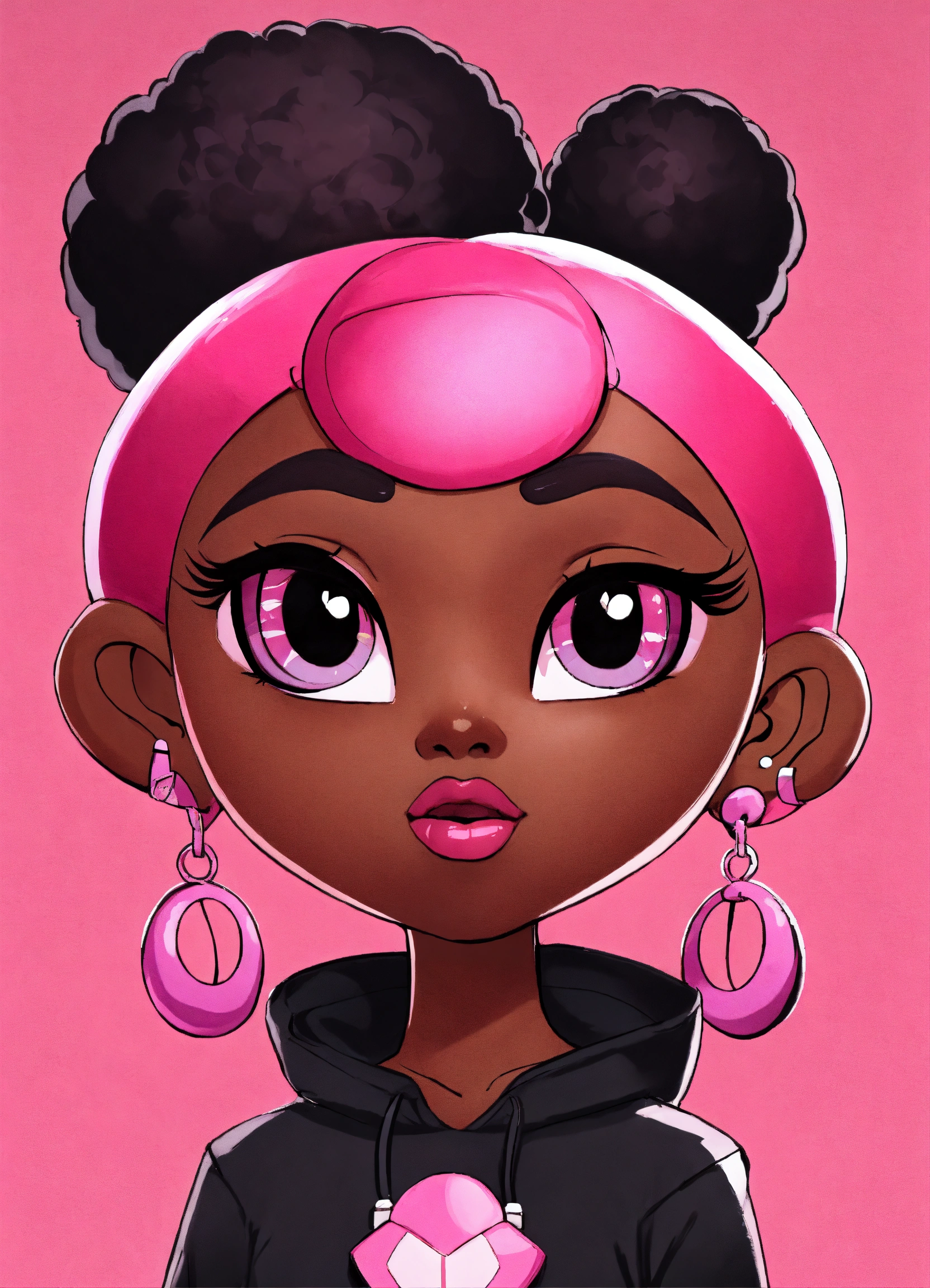 Lexica - Create a playful power puff girl inspired 4 black female ...