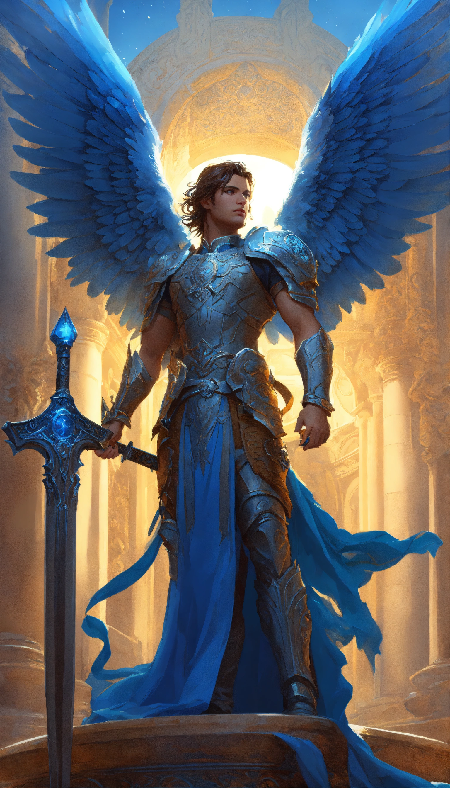 Lexica - Male angel, wings, intricate, headshot, very detailed, digital ...
