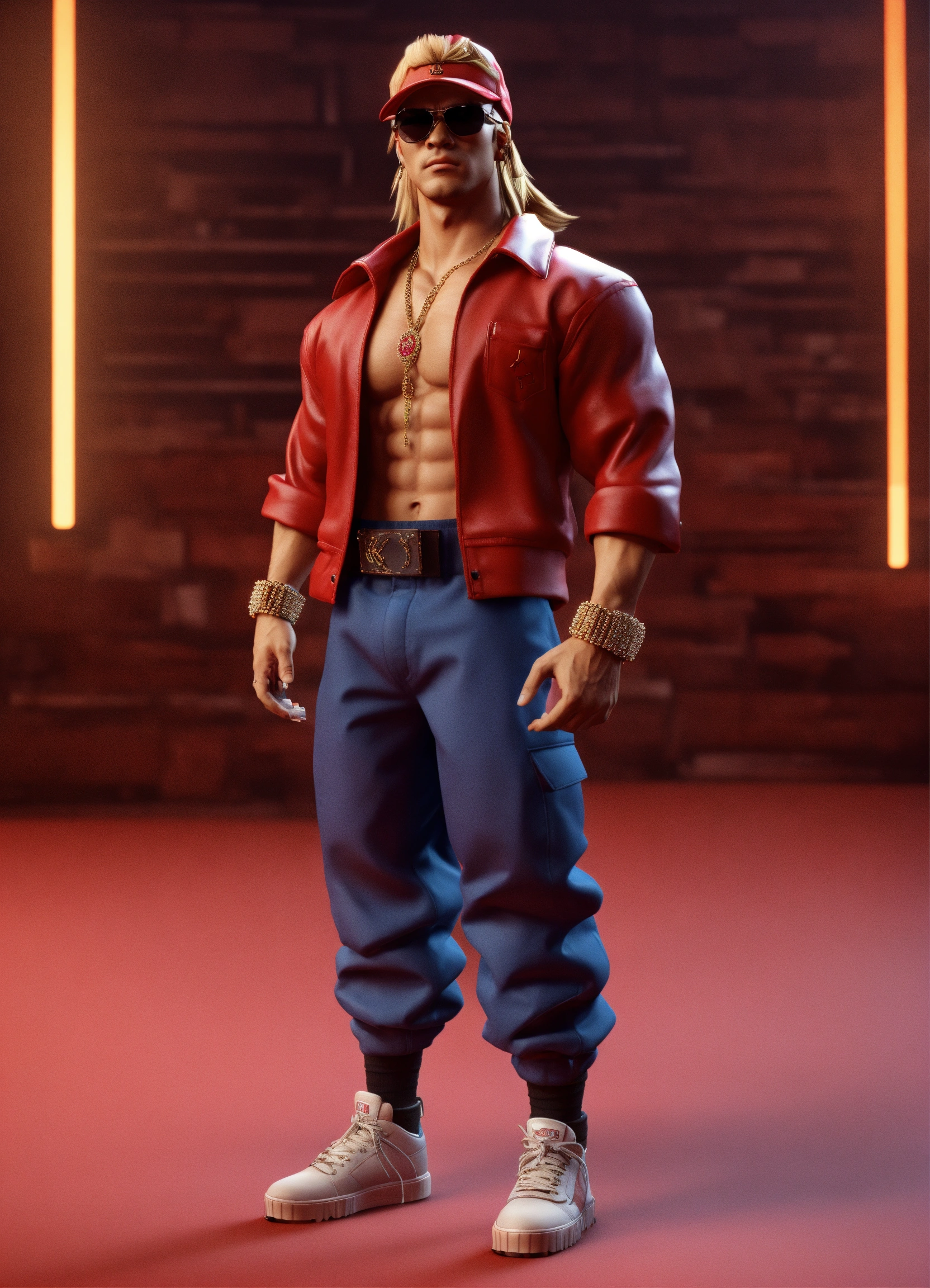Lexica - 3D model, Ken Masters in trendy hip-hop attire, complete with ...