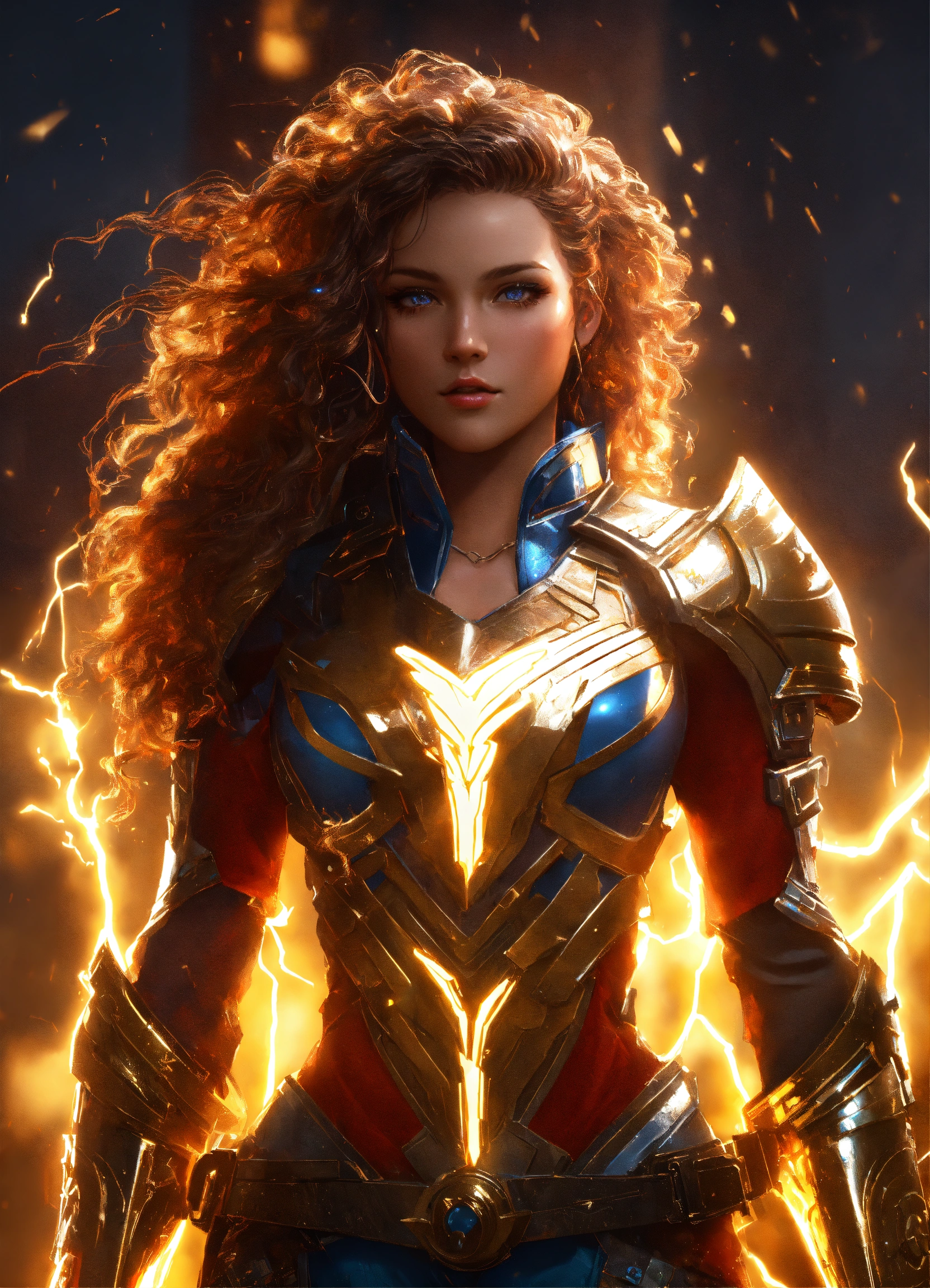 Lexica - "legendary lightning goddess", full body bolts, sparks ...