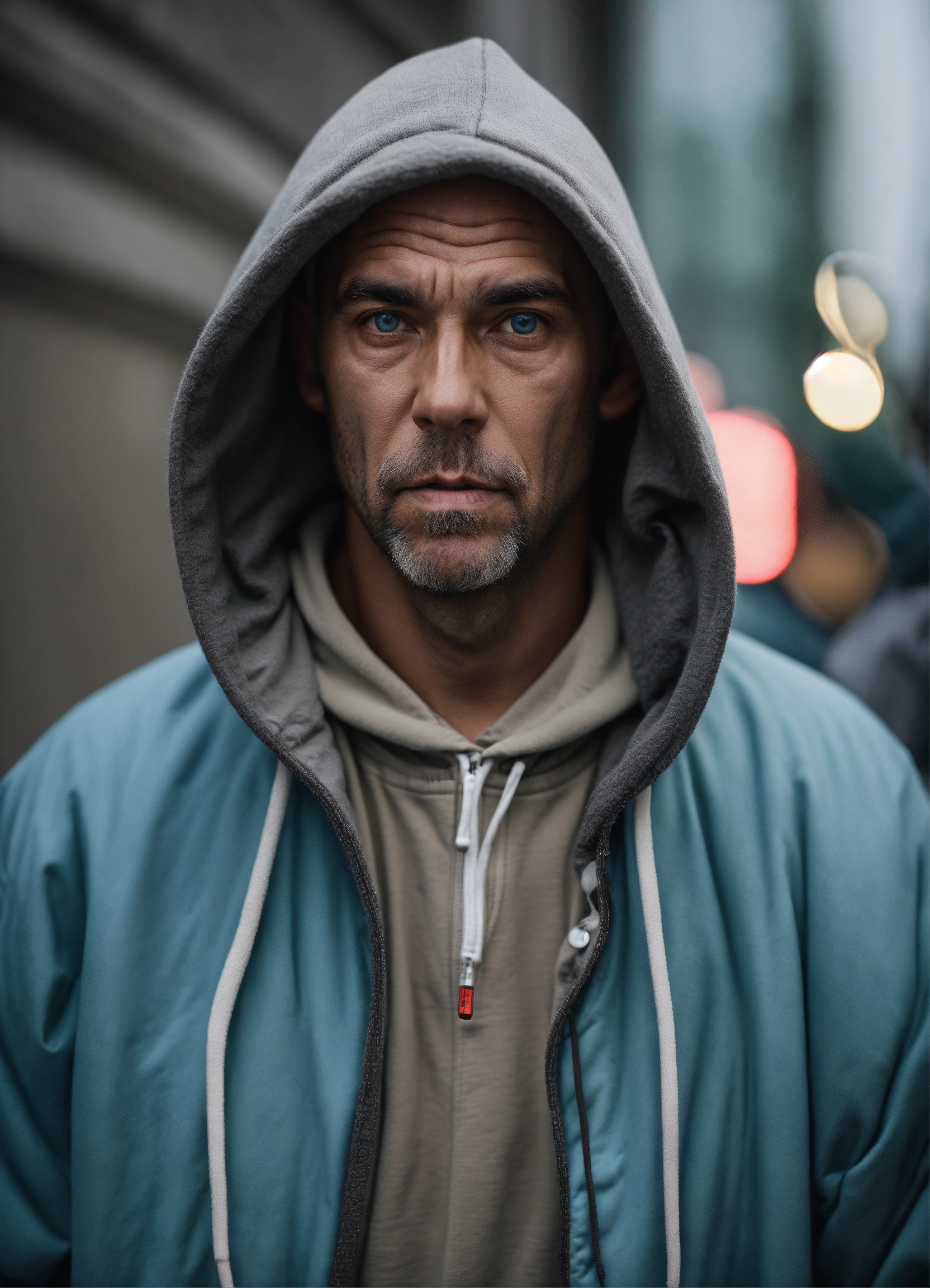 Lexica - A HUGE BALD HOMELESS MAN, EXTENDED PROTRUDING BROW FOREHEAD ...