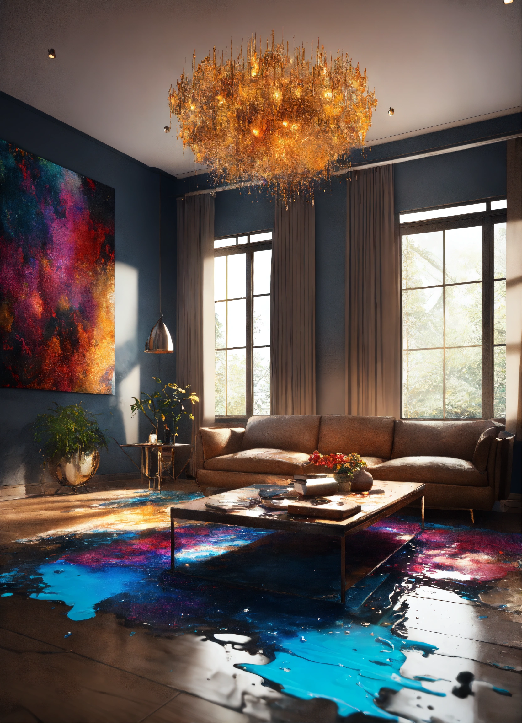Lexica - (A modern living room interior), Line Art, Ultra Detailed ...