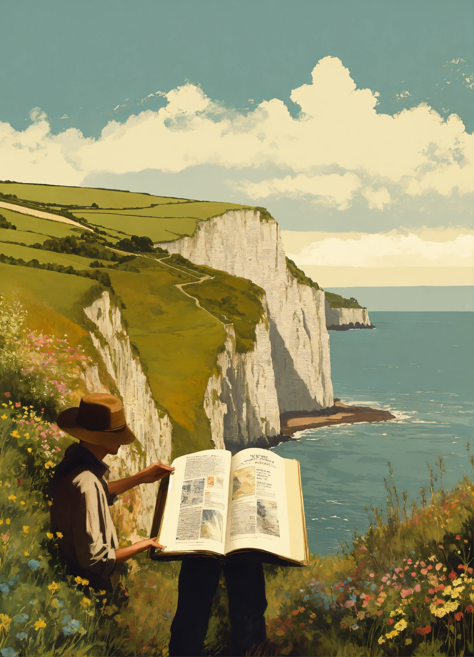 Lexica - Create a captivating background, Cliffs of Dover in the ...