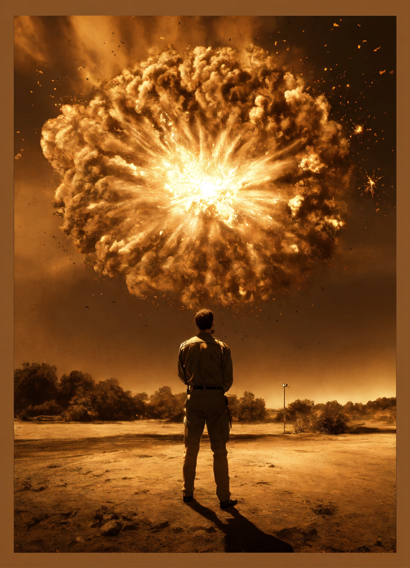 Lexica - Explosion of Hope, personified, sepia