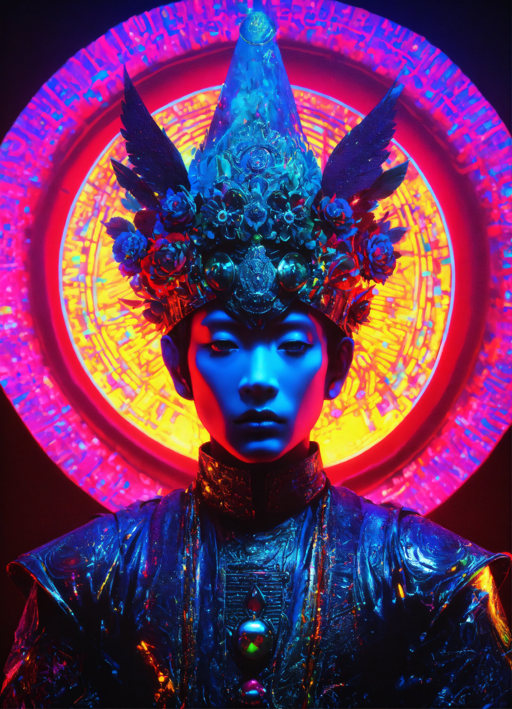 Lexica - Photorealistic 3D portrait of Gorgeous Goth emo king Karmapa ...