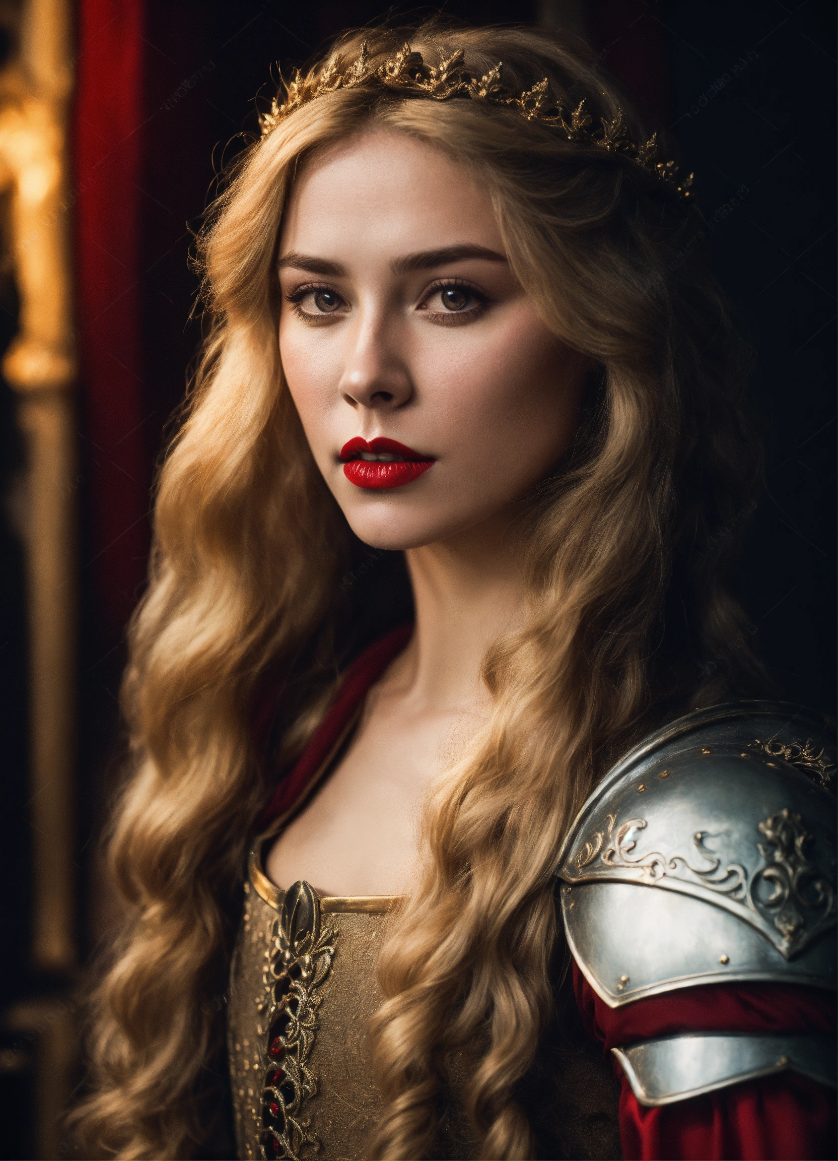 Lexica - Photo quality portrait of Rapunzel as a mediaeval knight in ...