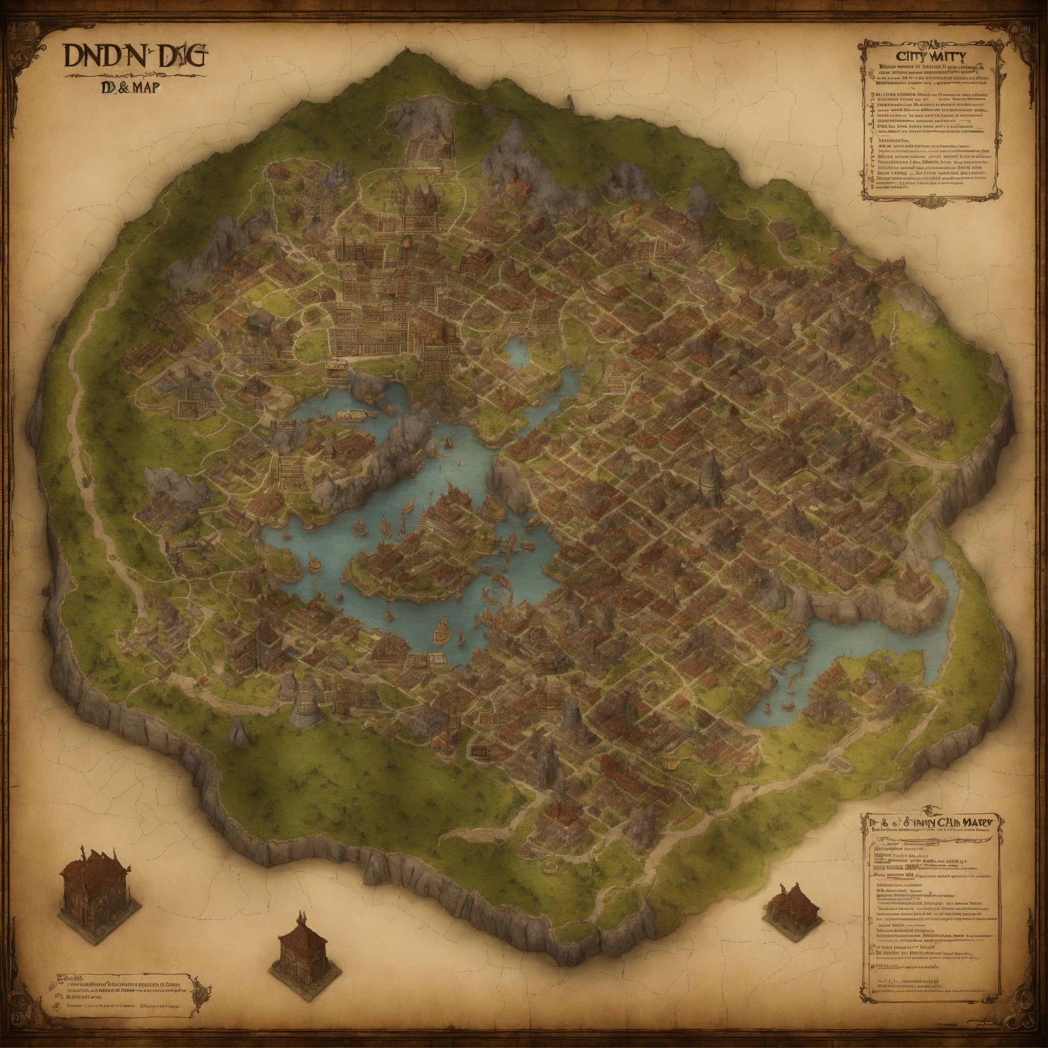 Lexica - Dnd city map. D&D, fantasy, cinematic