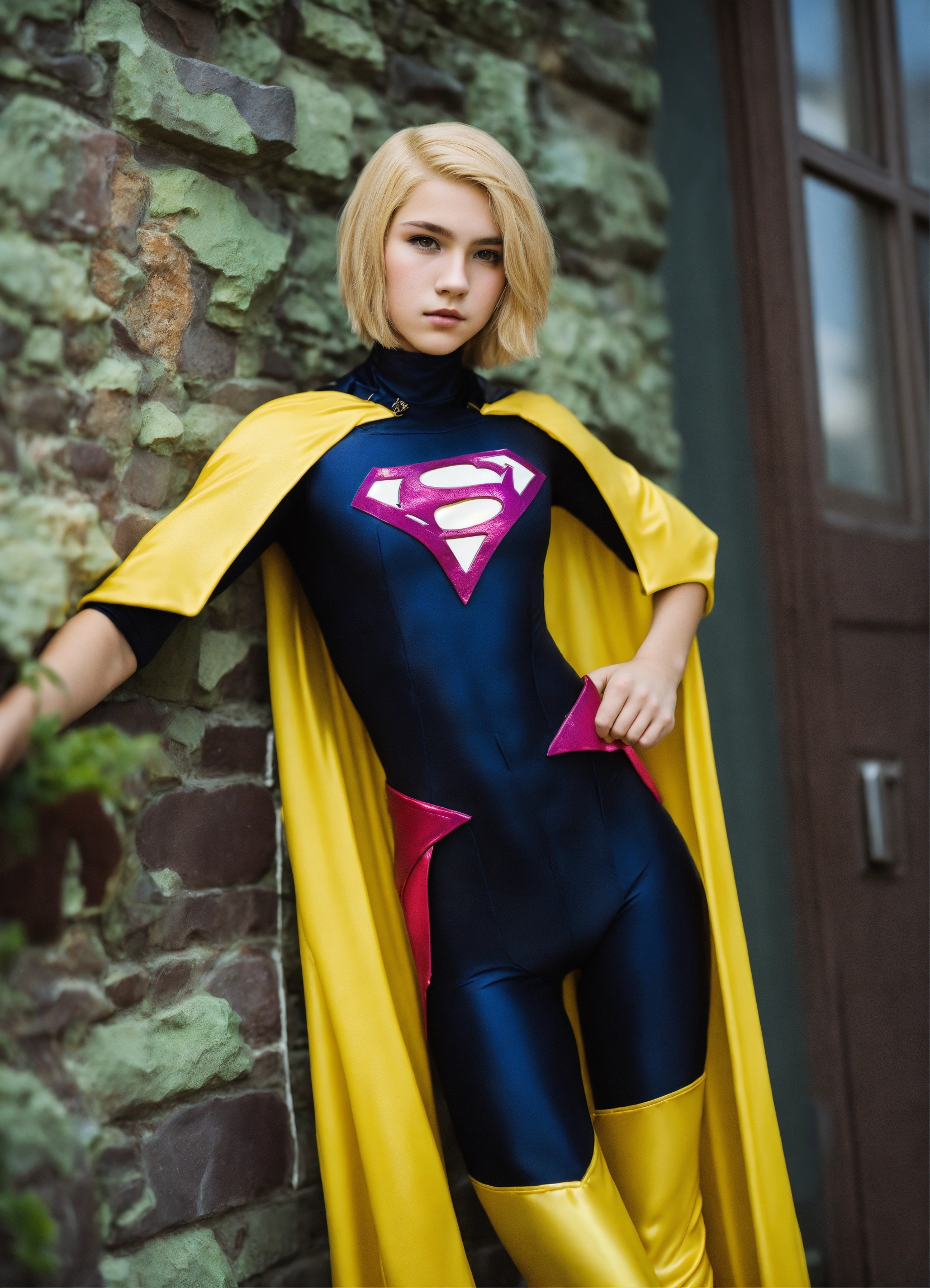 Lexica - A slender genderqueer 15-year-old boy wearing a superhero ...