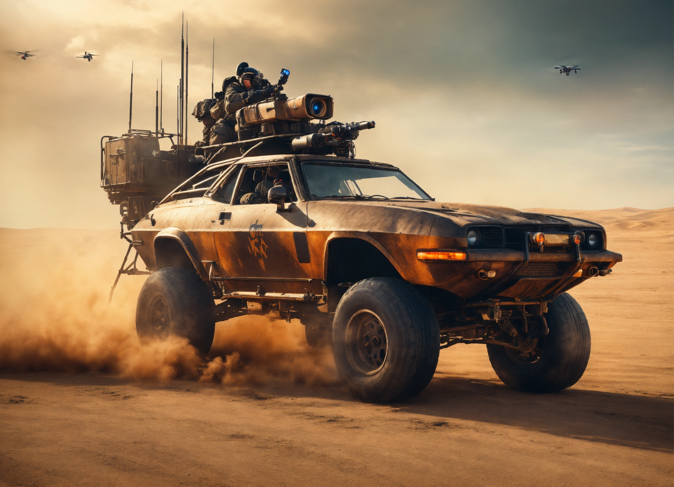 Lexica - Mad Max vehicles and special forces rolling out, drone ...