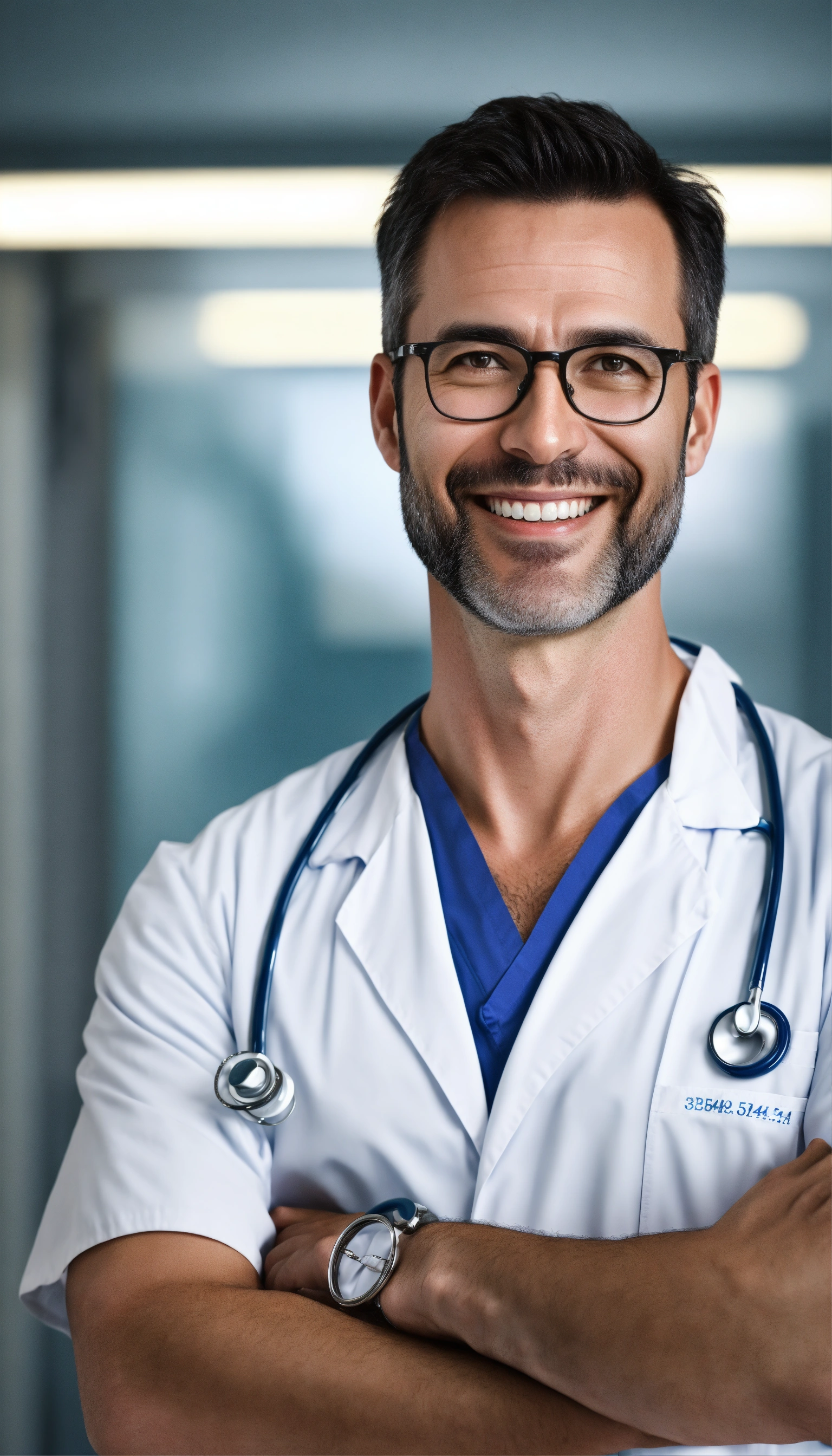 Lexica - A male handsome doctor about 40 years old, professional ...