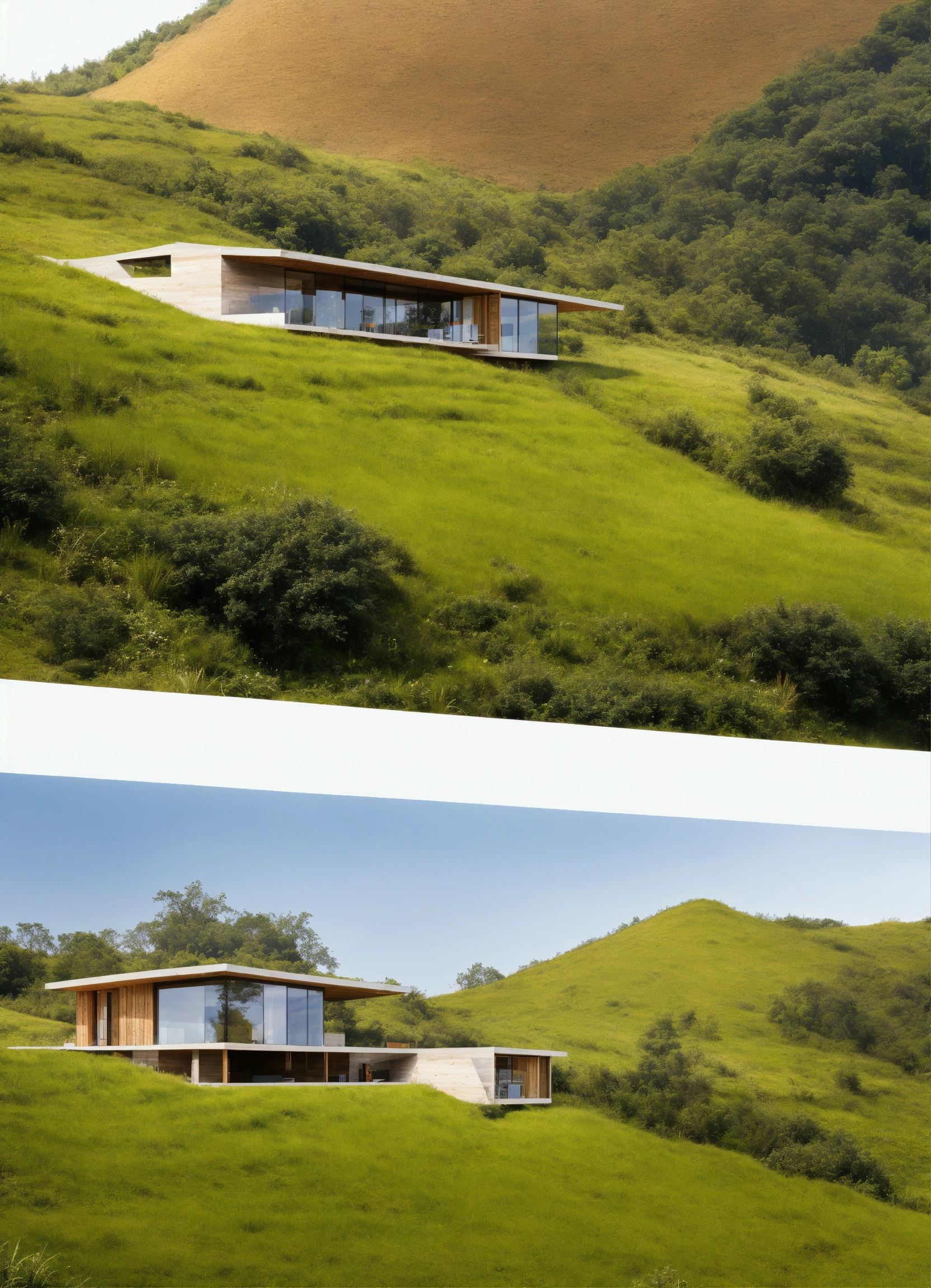 Lexica - BIG EMPTY SITE LANDSCAPE DESIGN slope TOPOGRAPHY blue sky ...