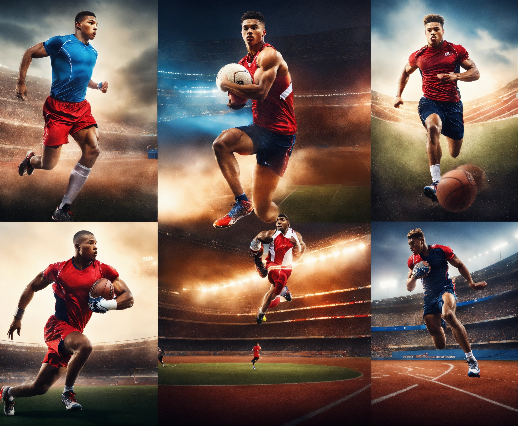 Lexica - Create an image of a versatile athlete excelling in various ...