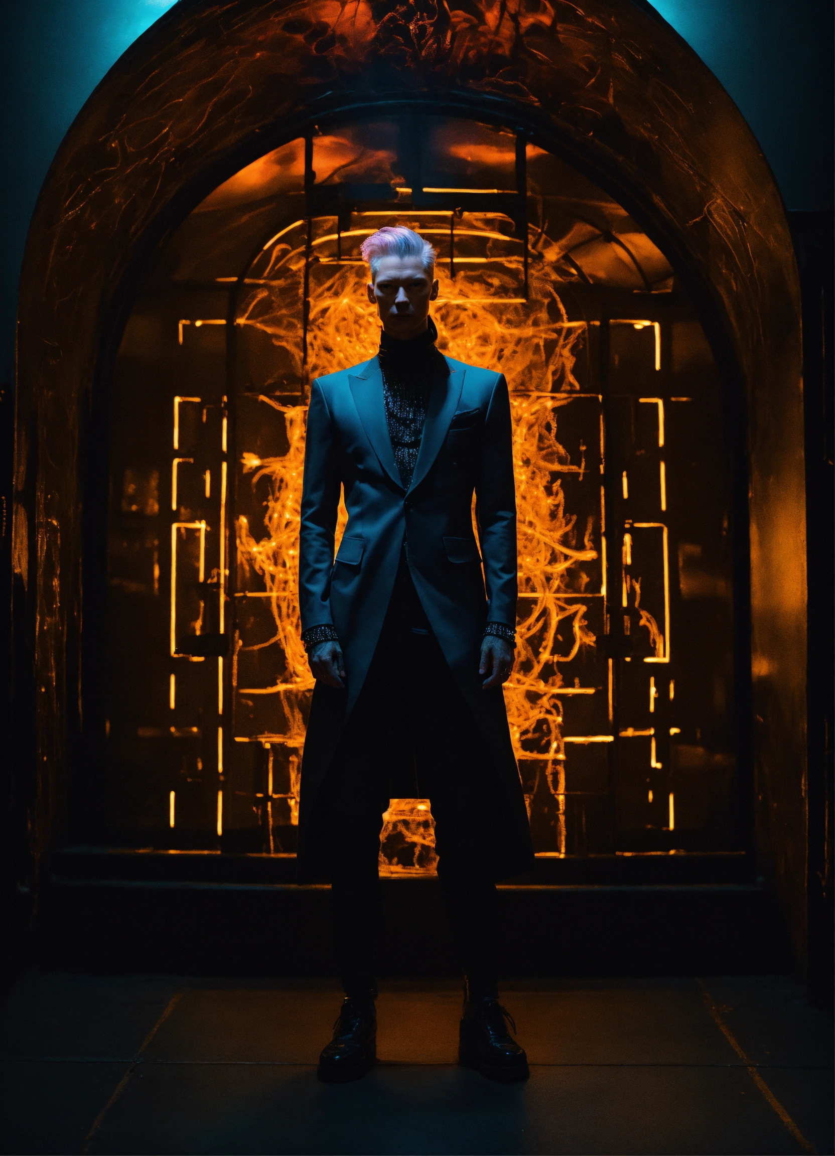 Lexica - Full body bioluminescent biopunk portrait of tilda swinton ...