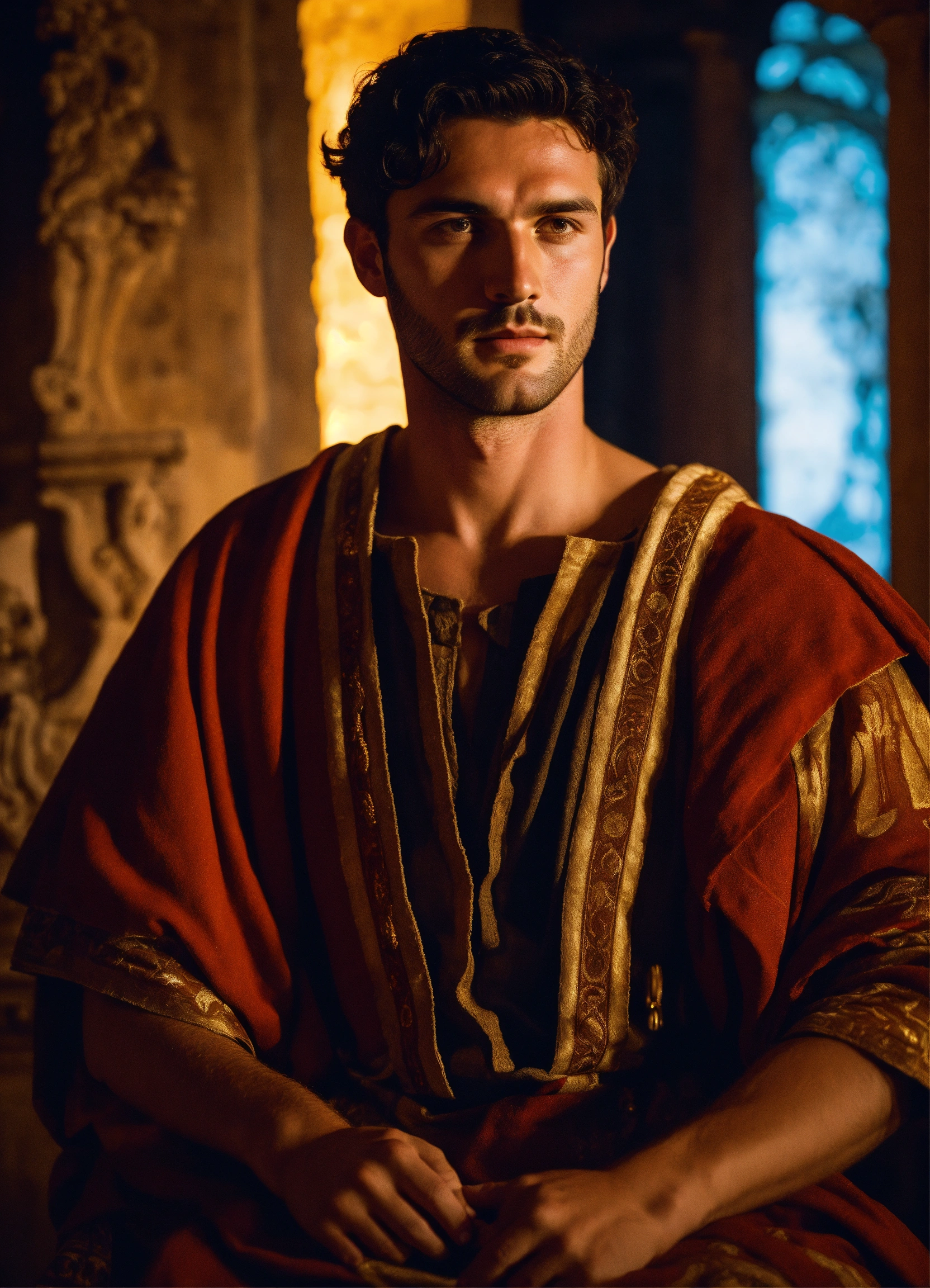 Lexica - A handsome noble roman man wearing a roman tunic, 30 years old ...