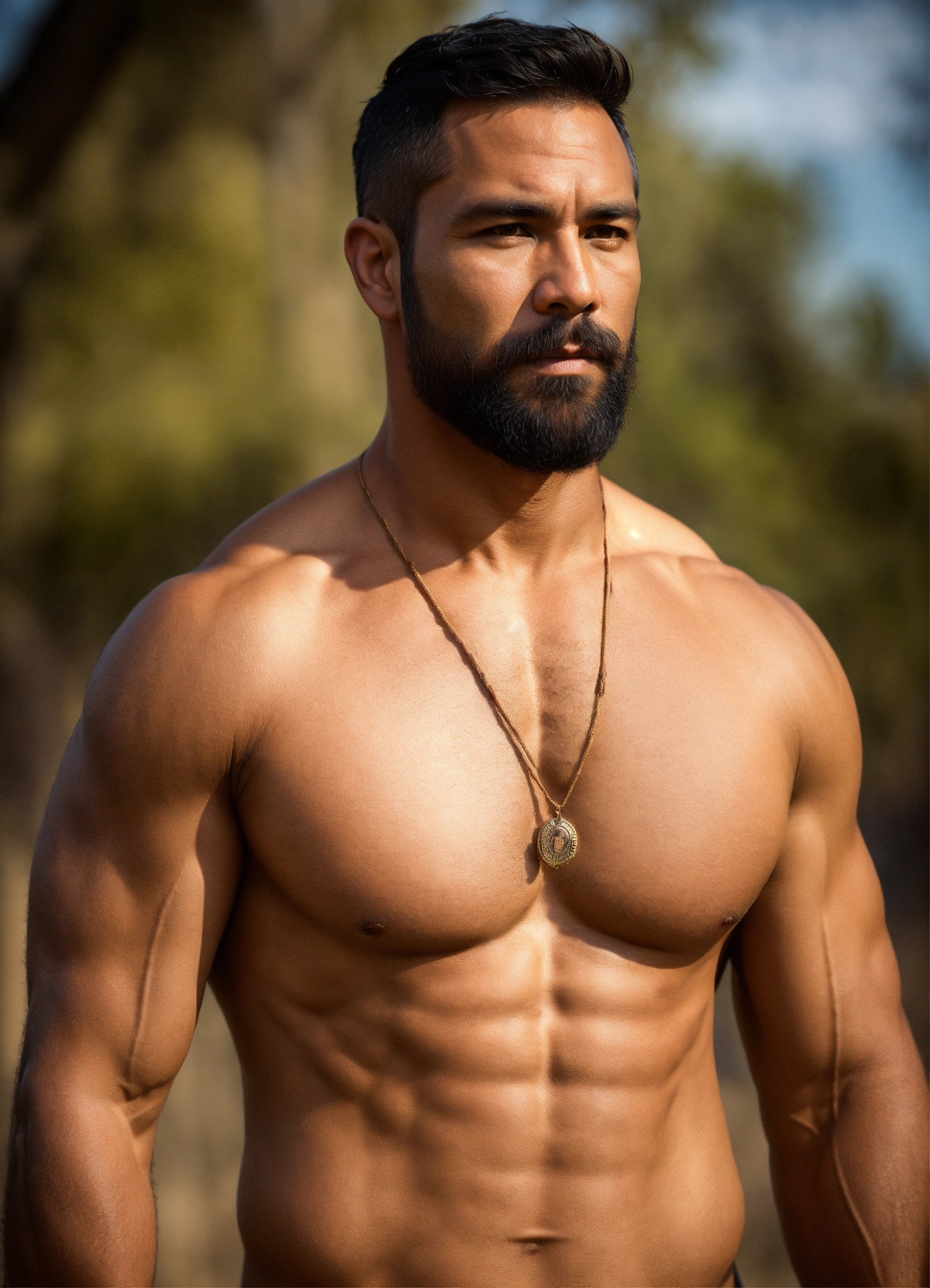 Lexica - Handsome Indigenous middle-aged man, with a tall muscular ...
