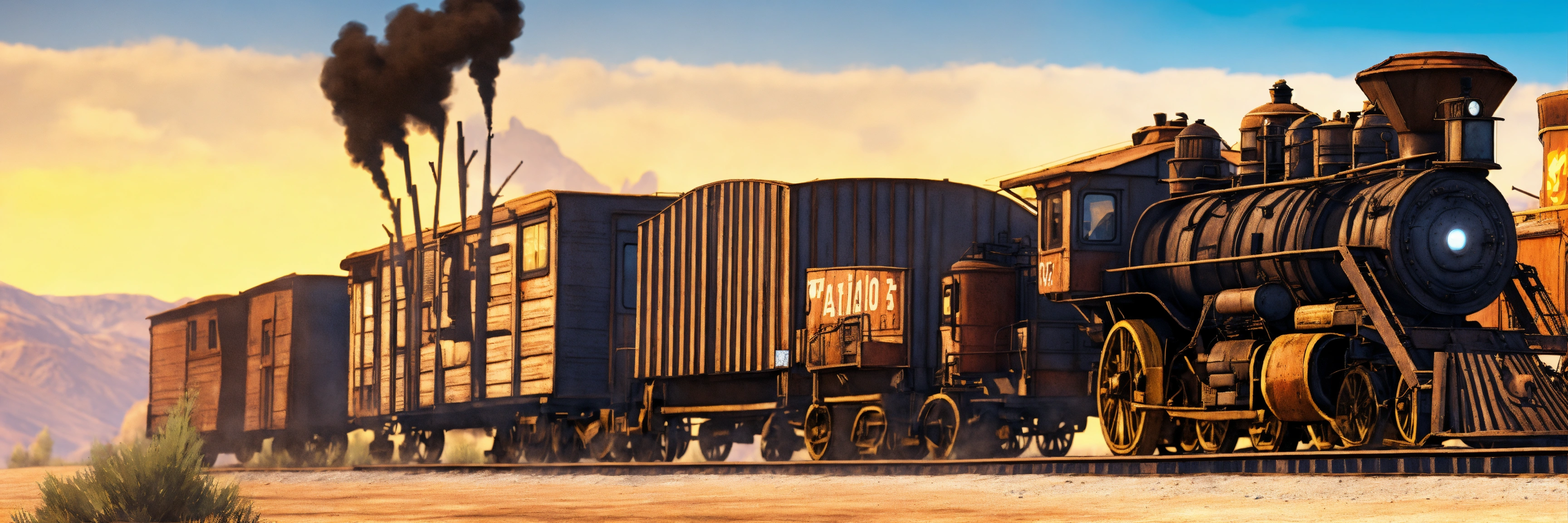 Lexica - Old west train iron road enforcer Borderlands style