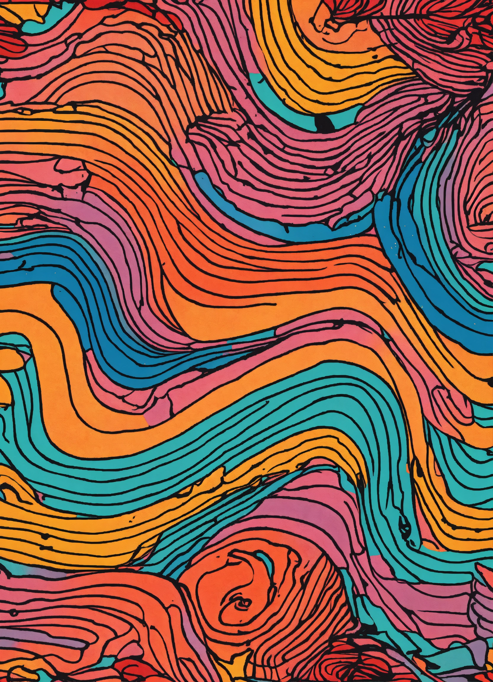 Lexica - Funky doodles seamless repeat pattern - colorful abstract art ...
