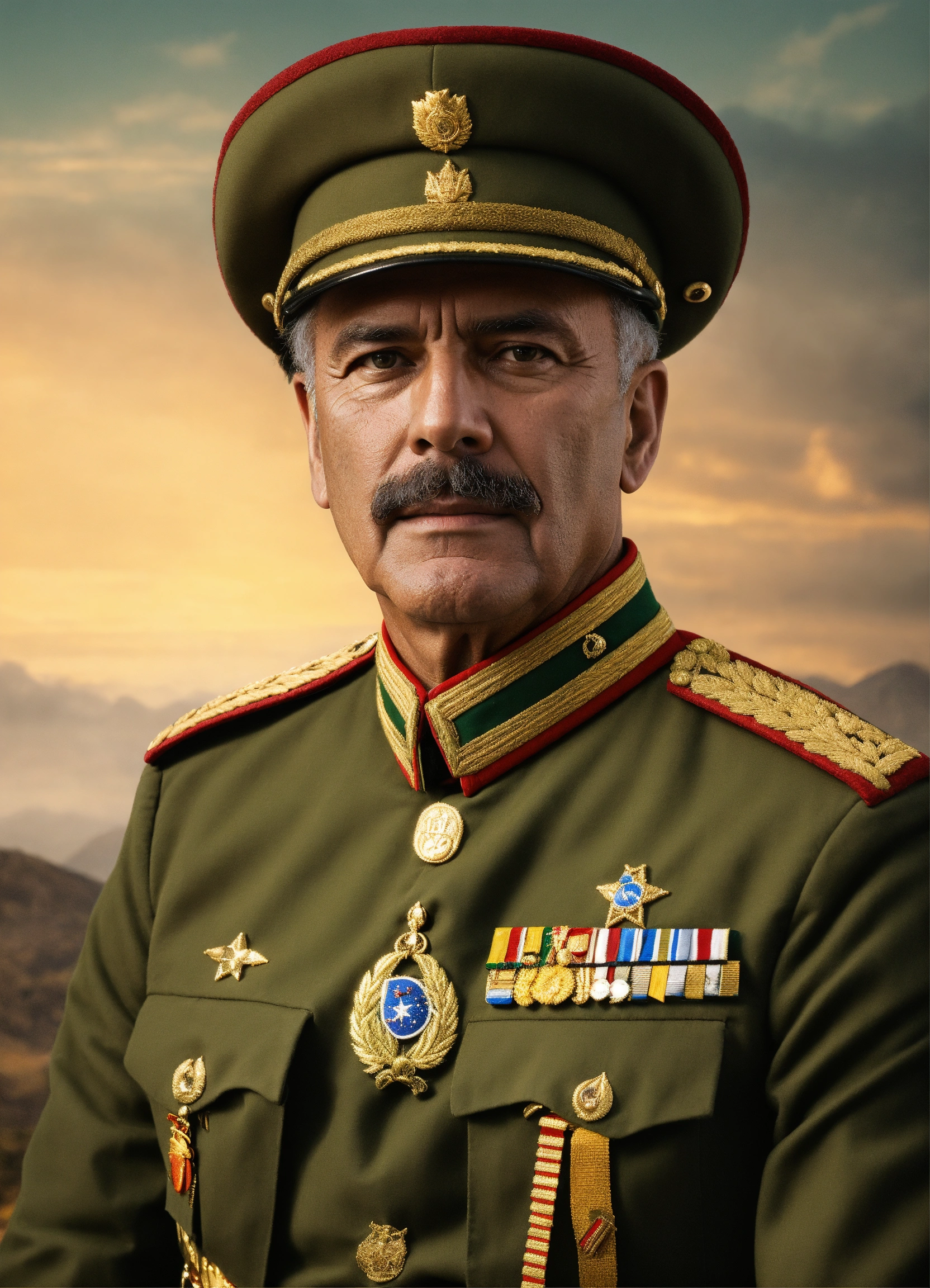Lexica - Portrait of a Brazilian Army general a Caucasian, Western male ...