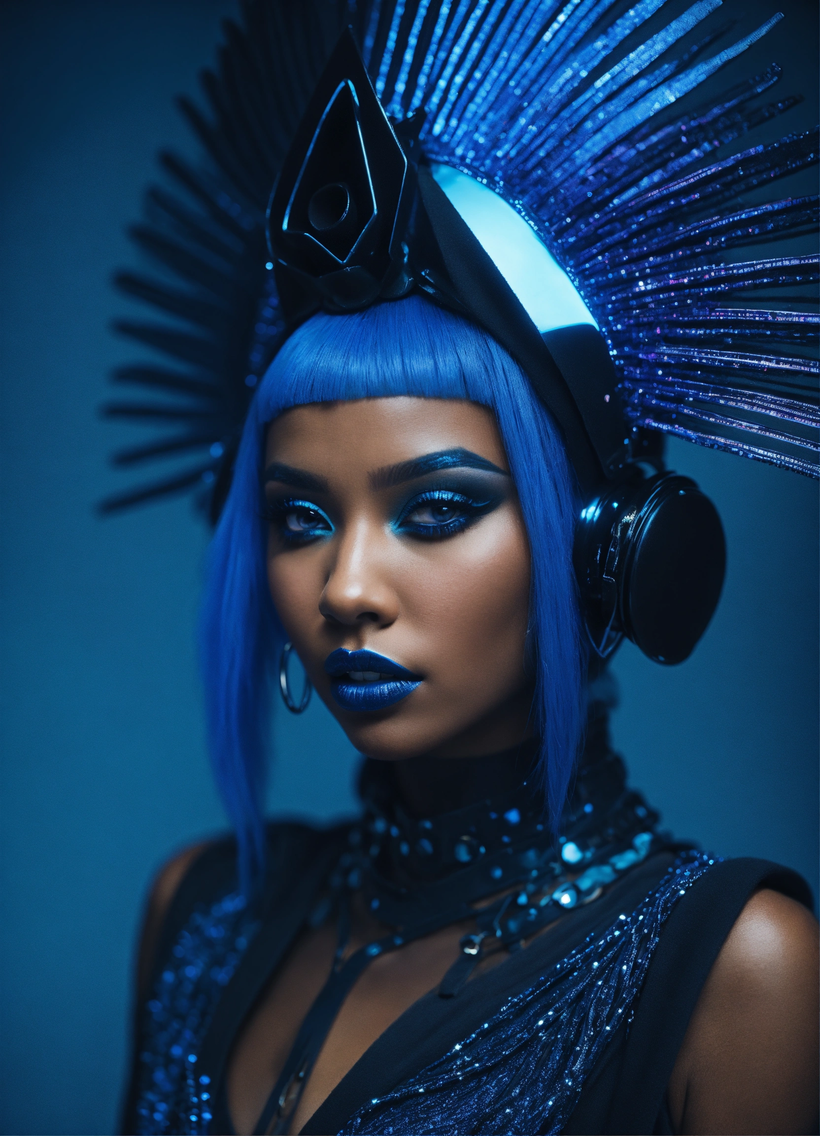 Lexica - A beautiful blue haired size 9 black female pop artist all ...