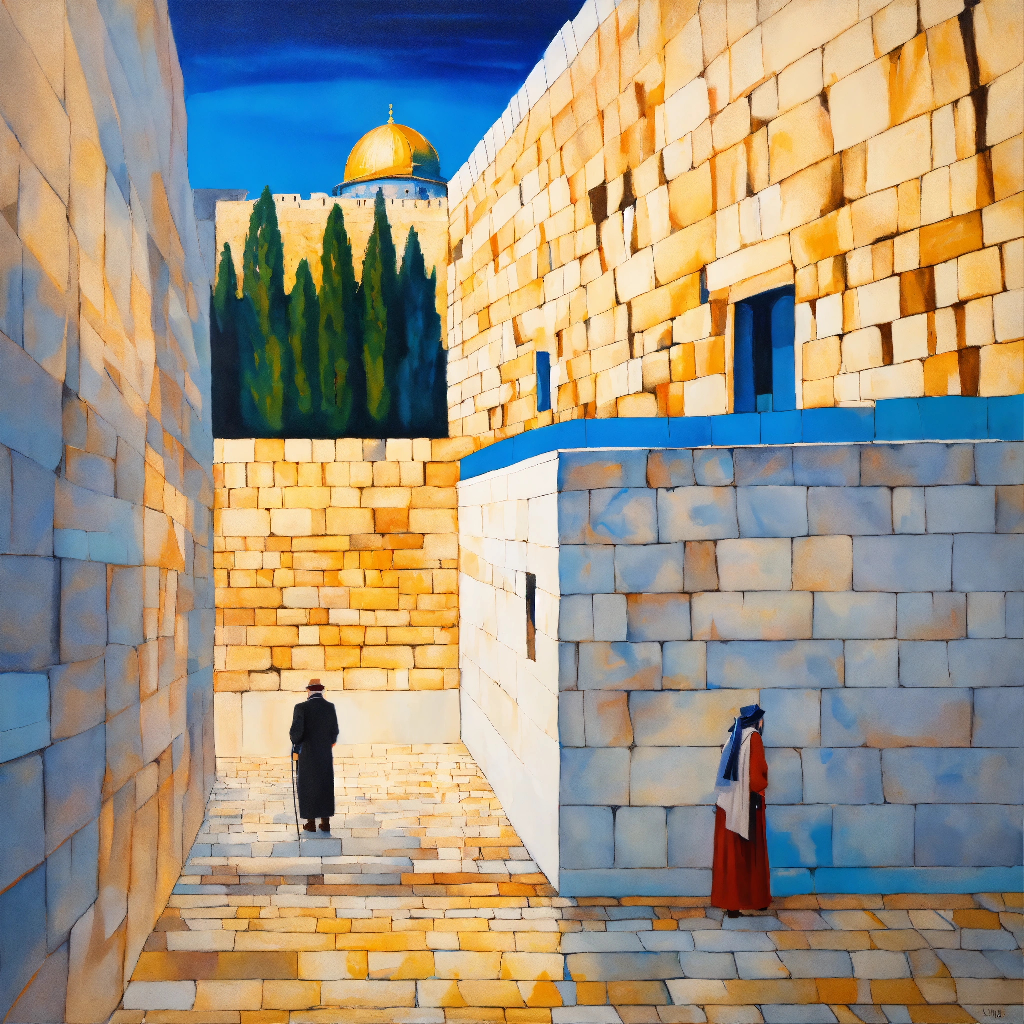 Lexica - Draw me a modern and minimalist Judaica painting in ...