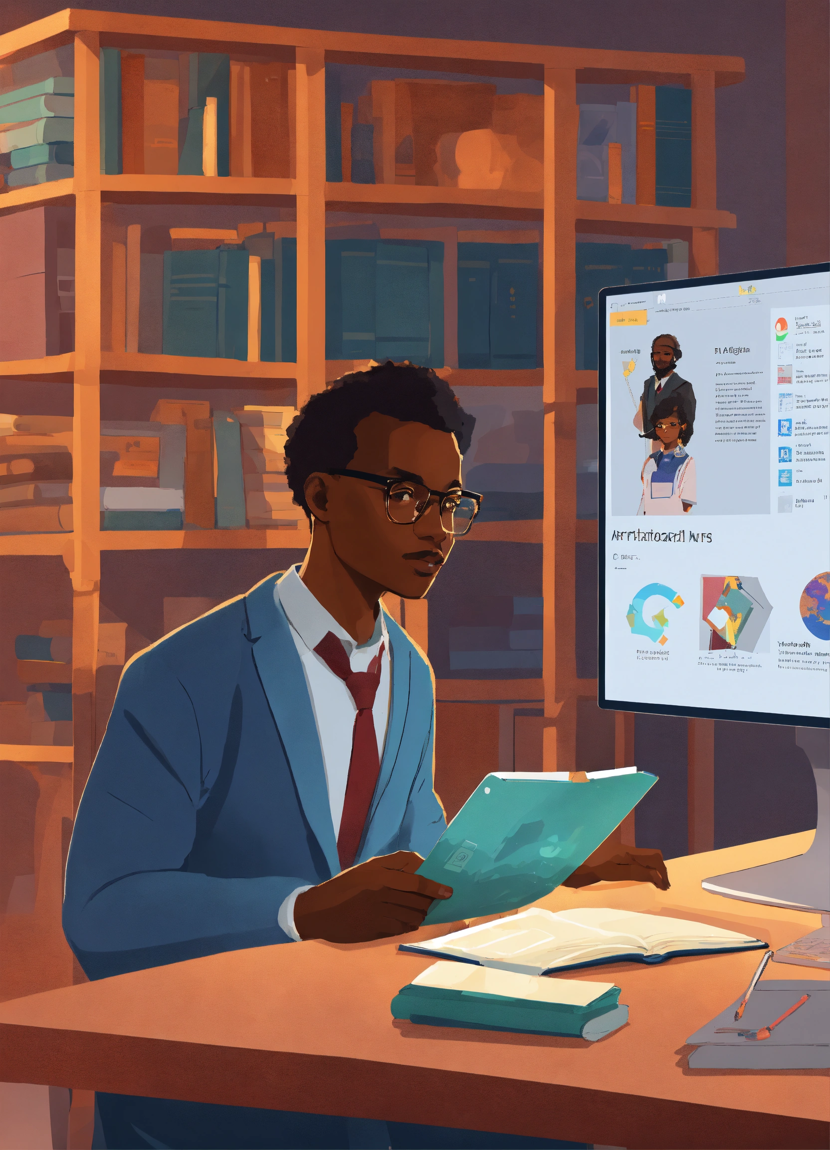 Lexica - Trending on artstation, A african professor faculty avatar ...