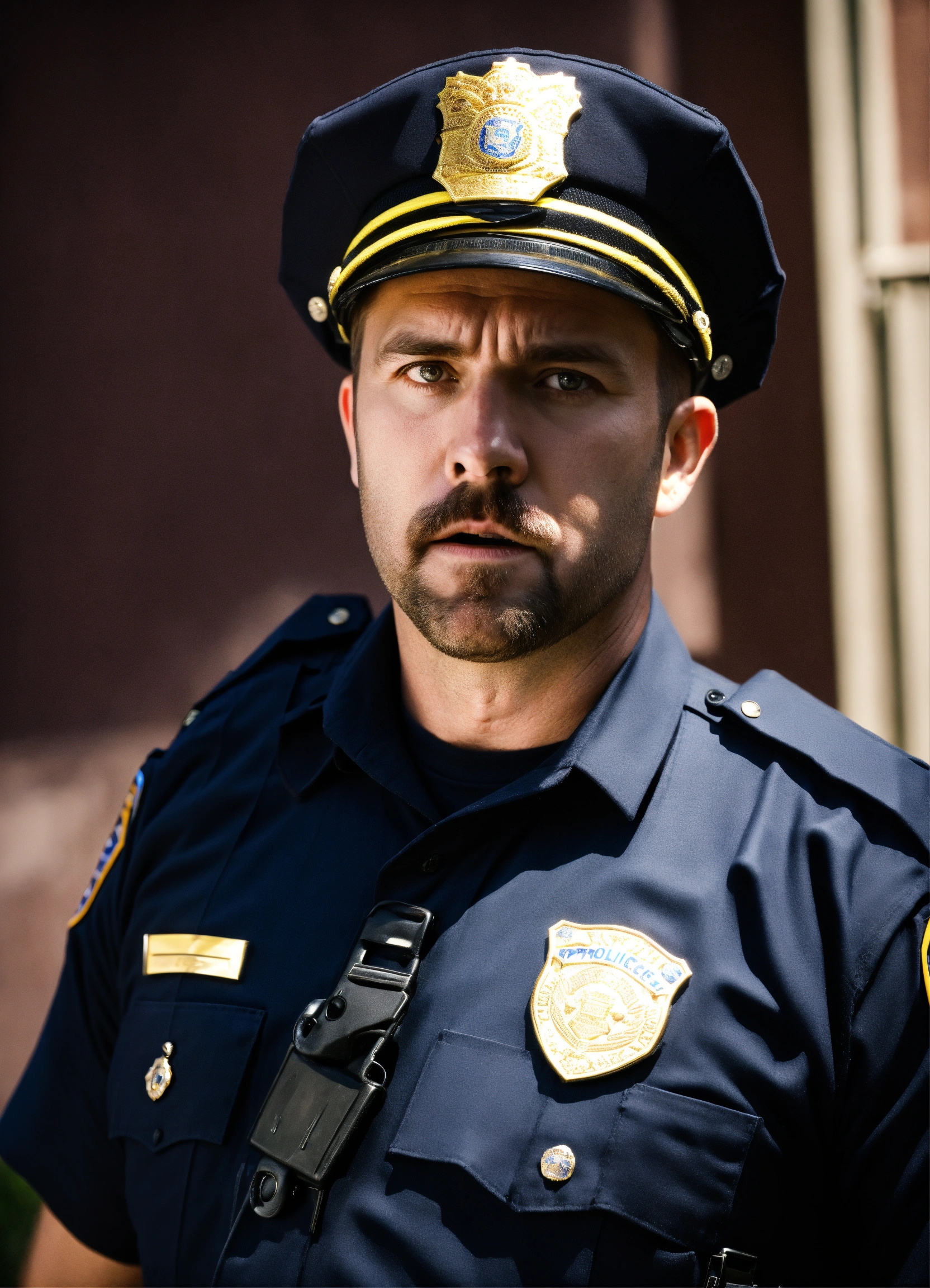 Lexica - Scared random looking unique expressive police officer ...