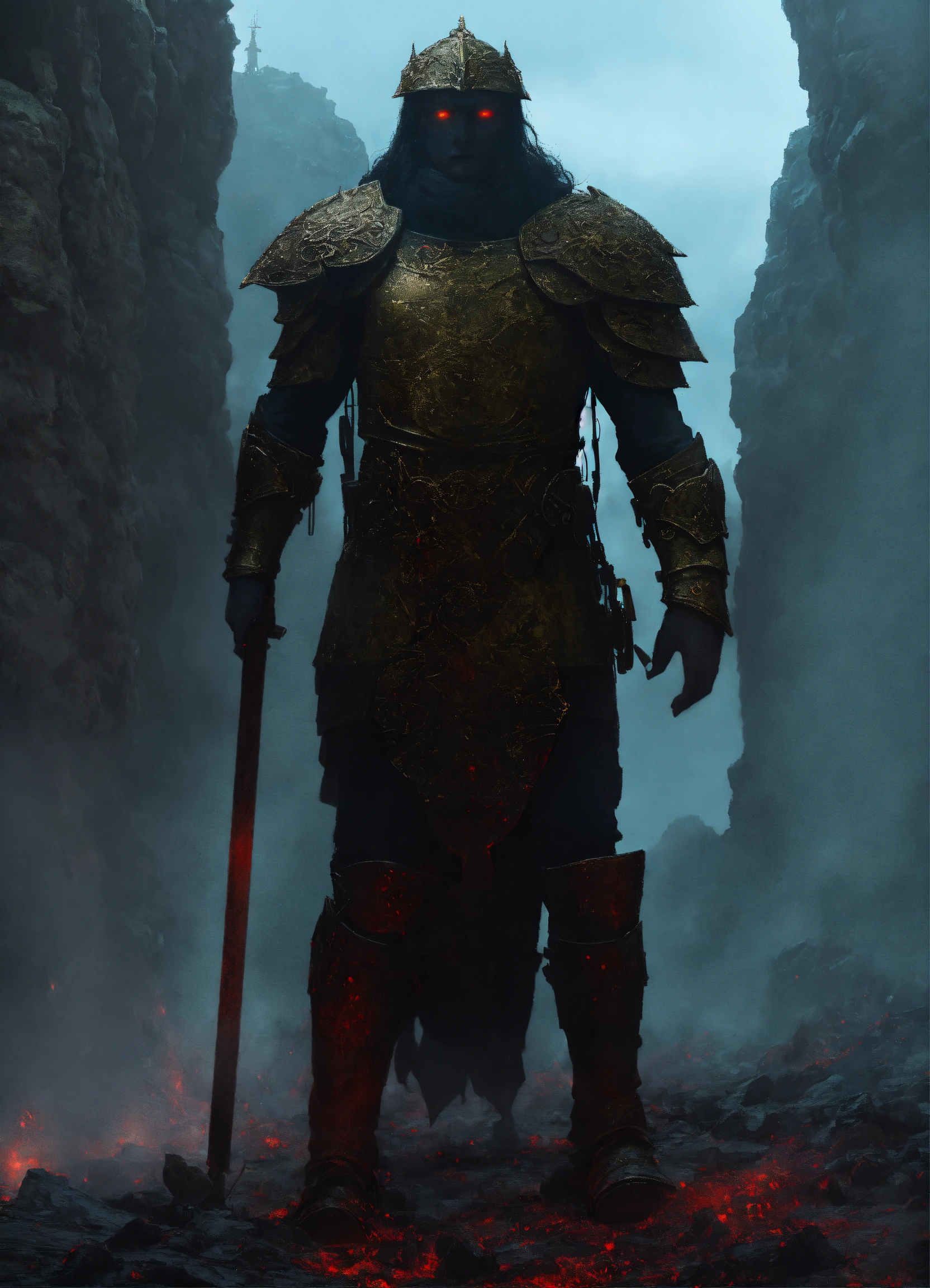 Lexica - Goliath in phillistine armor standing above a young David the ...